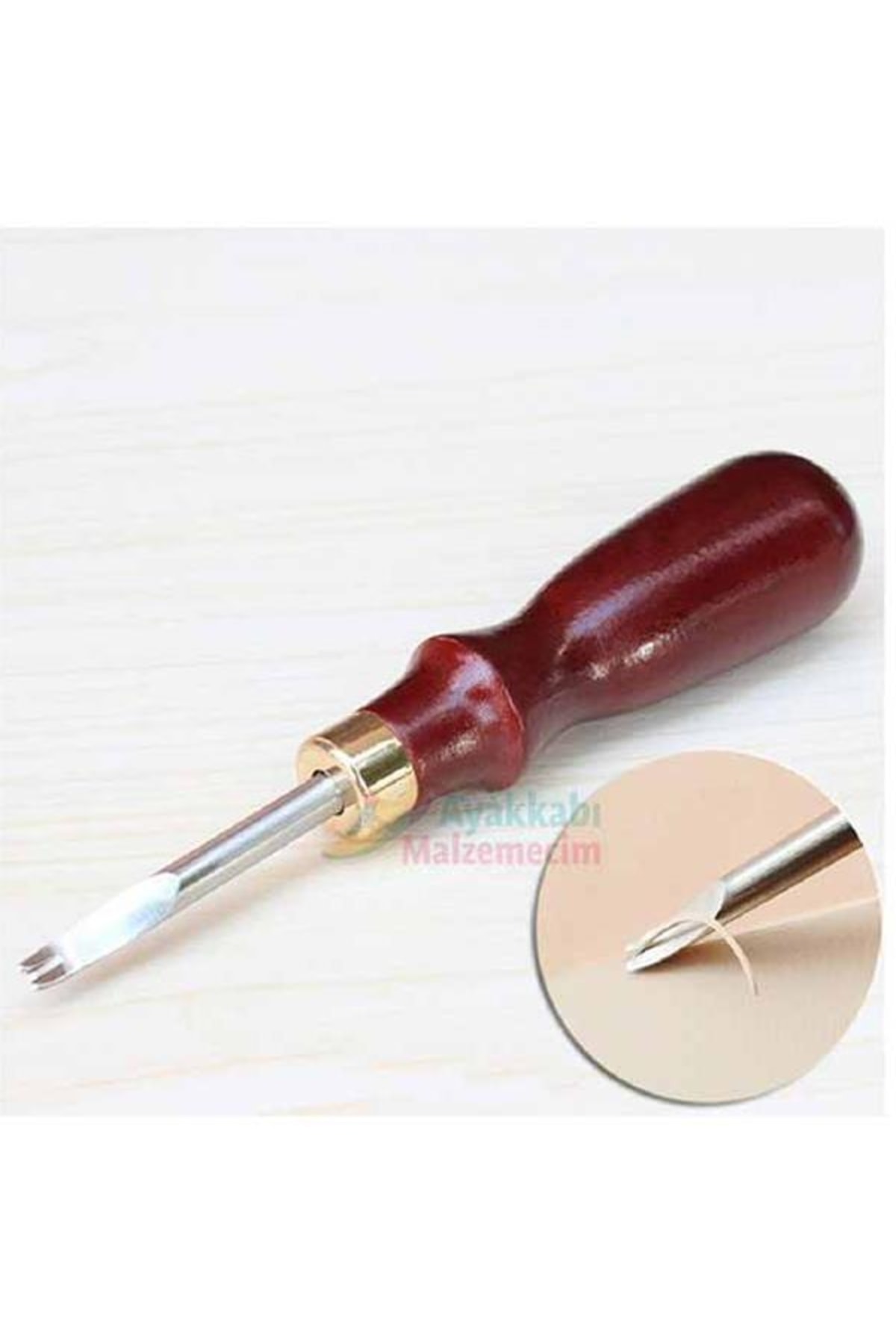 Dopar 2 Mm Ahşap Kahverengi Saplı Deri Kenarı Çapak Alma Bıçağı Linör ...