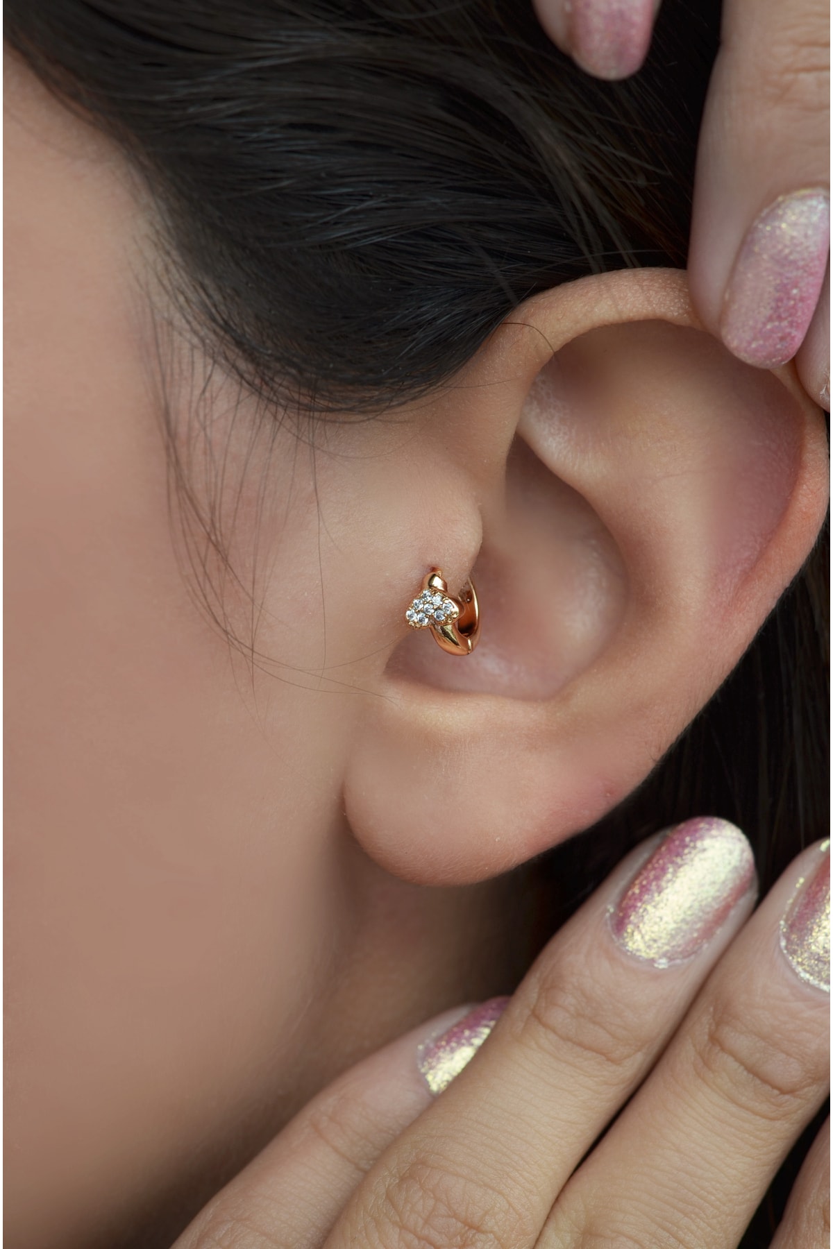 Sacce Scarves&Accessories Kalp Halka Tragus Piercing Kıkırdak Helix ...