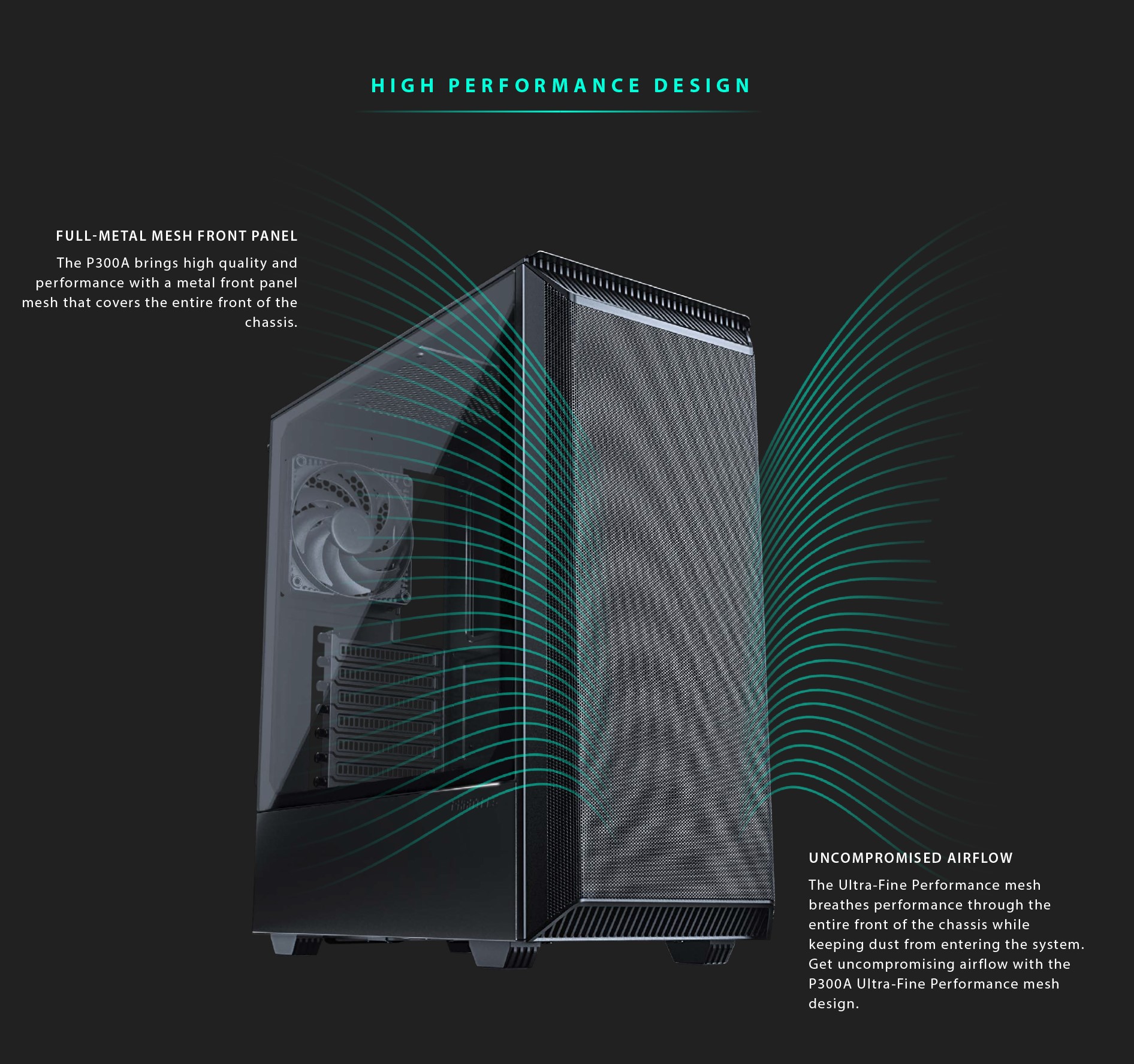 Phanteks Eclipse P300a Mesh Ön Panel, Temperli Cam, Mid Tower Oyuncu ...