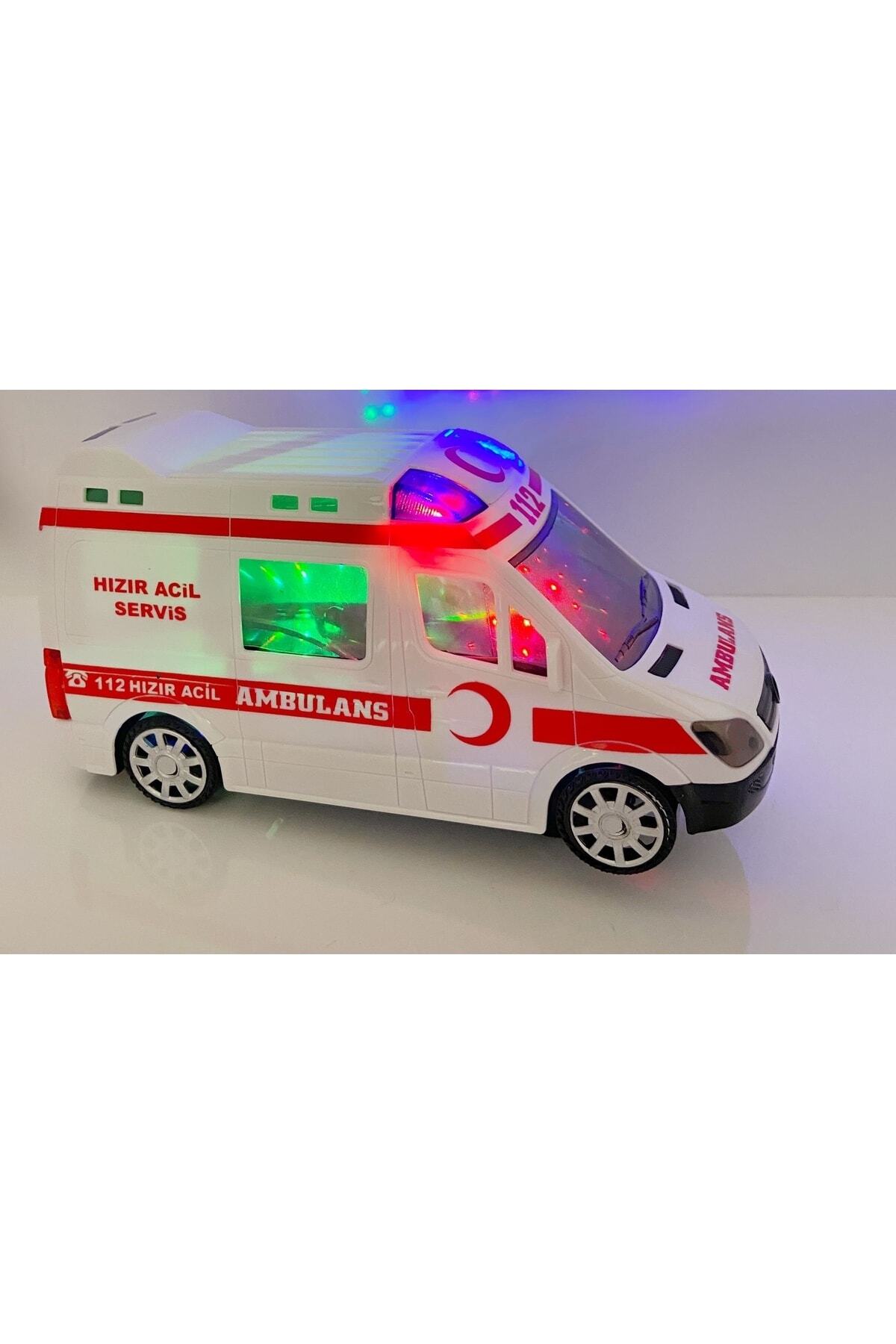 MAVİDÜŞLER 3d Işıklı Sesli Sirenli Pilli Oyuncak Ambulans Araba 112 ...