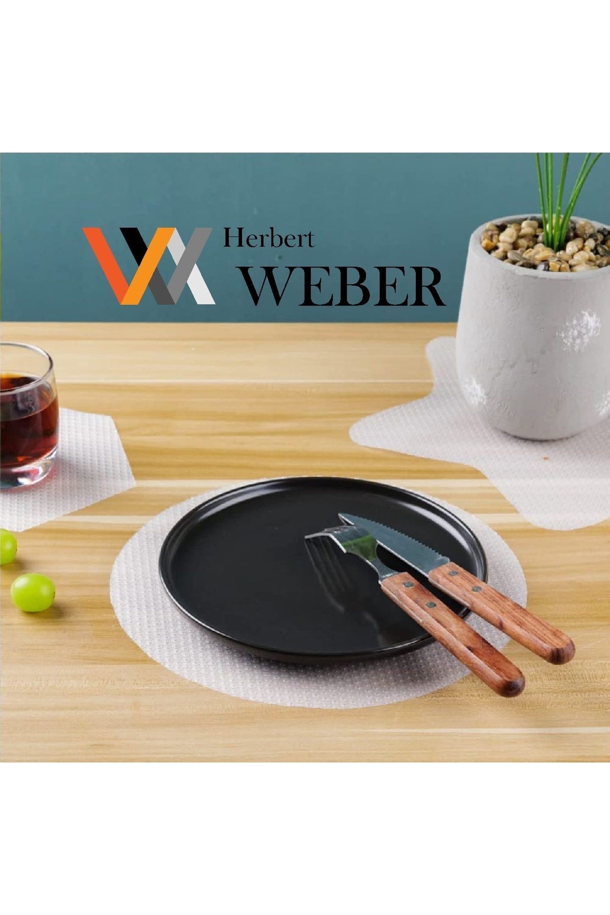 Herbert Weber Masa Raf Örtüsü Kaymaz Tabanlı Şeffaf Dolap Çekmece ...