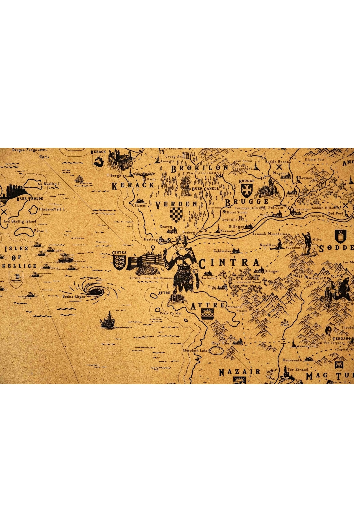 Talented Bears Workshop The Witcher Dünya Haritası 70*100cm, Northern ...