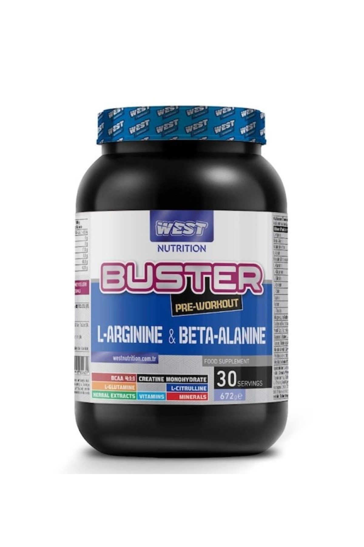West Nutrition Buster Preworkout L-arjinin Beta Alanin 30 Servis 672 gr ...