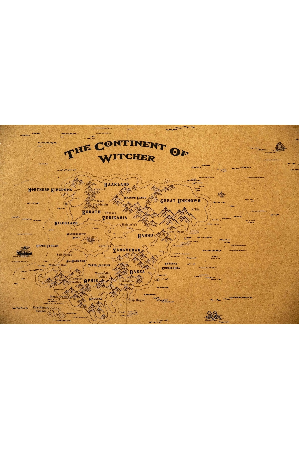 Talented Bears Workshop The Witcher Dünya Haritası 70*100cm, Northern ...