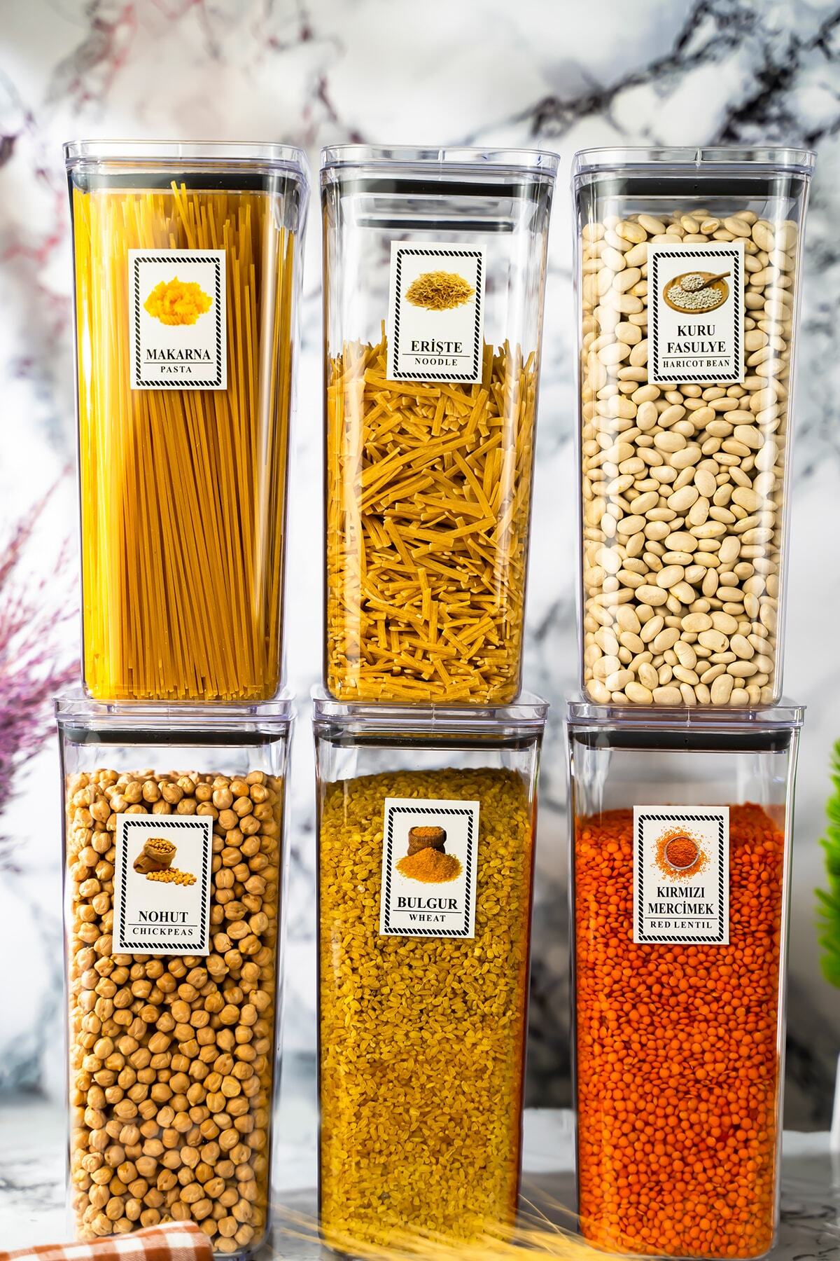 kalitebudur34 6 Pieces Jumbo Size Rectangular Mica Storage Container ...