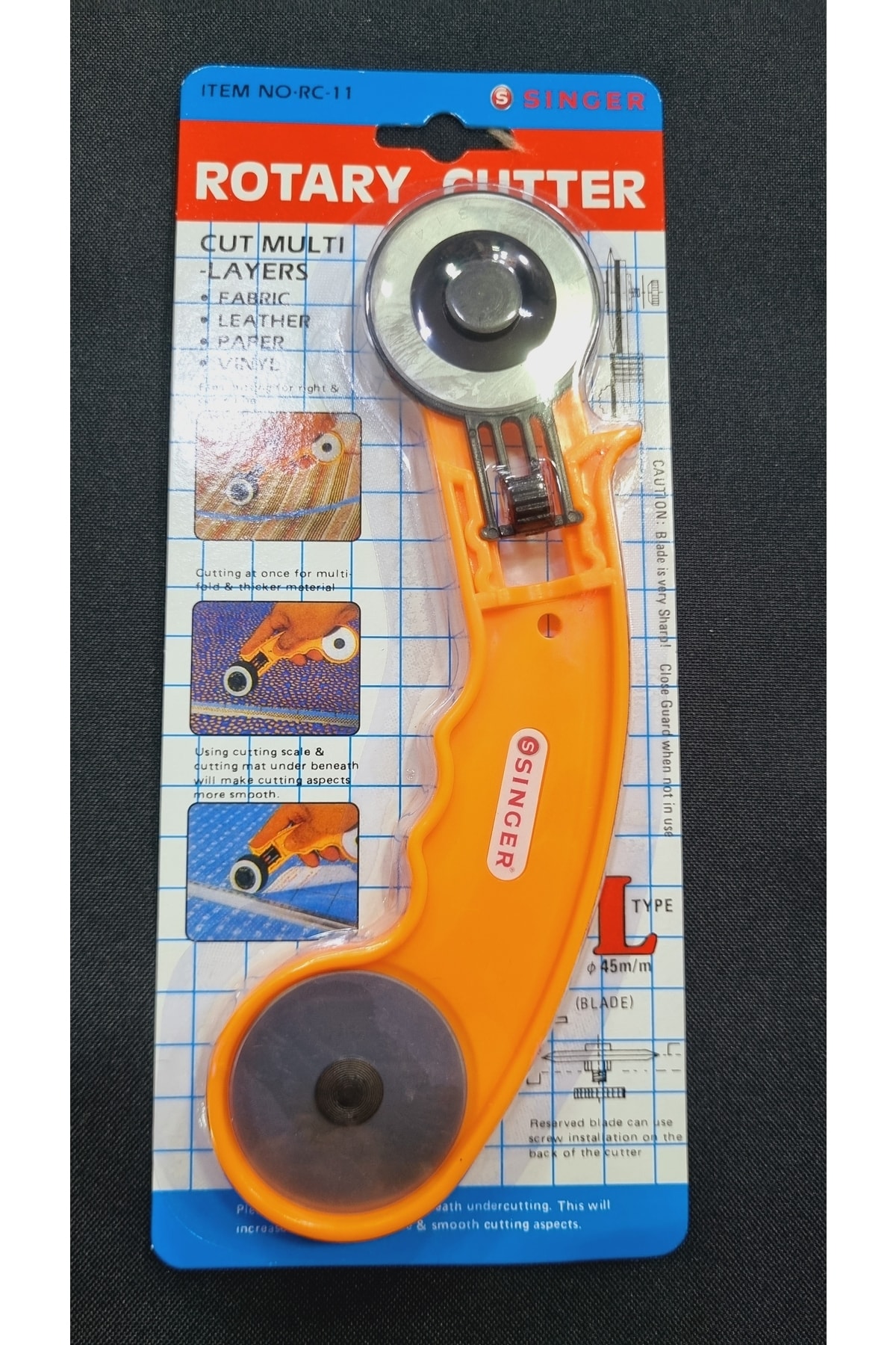 erdoğan hobi Rotary Cutter Singer Kesici Döner Makas Kumaş Kesici Deri ...