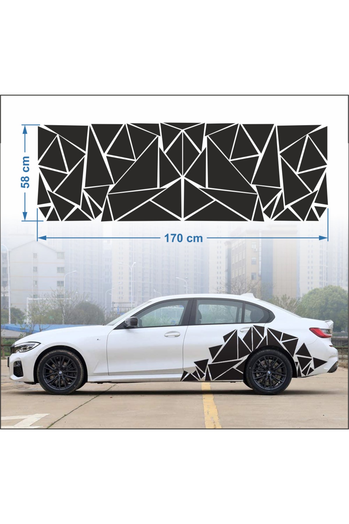 Sticker Works Parliament Blue Triangle Car Covering Sticker- Trendyol
