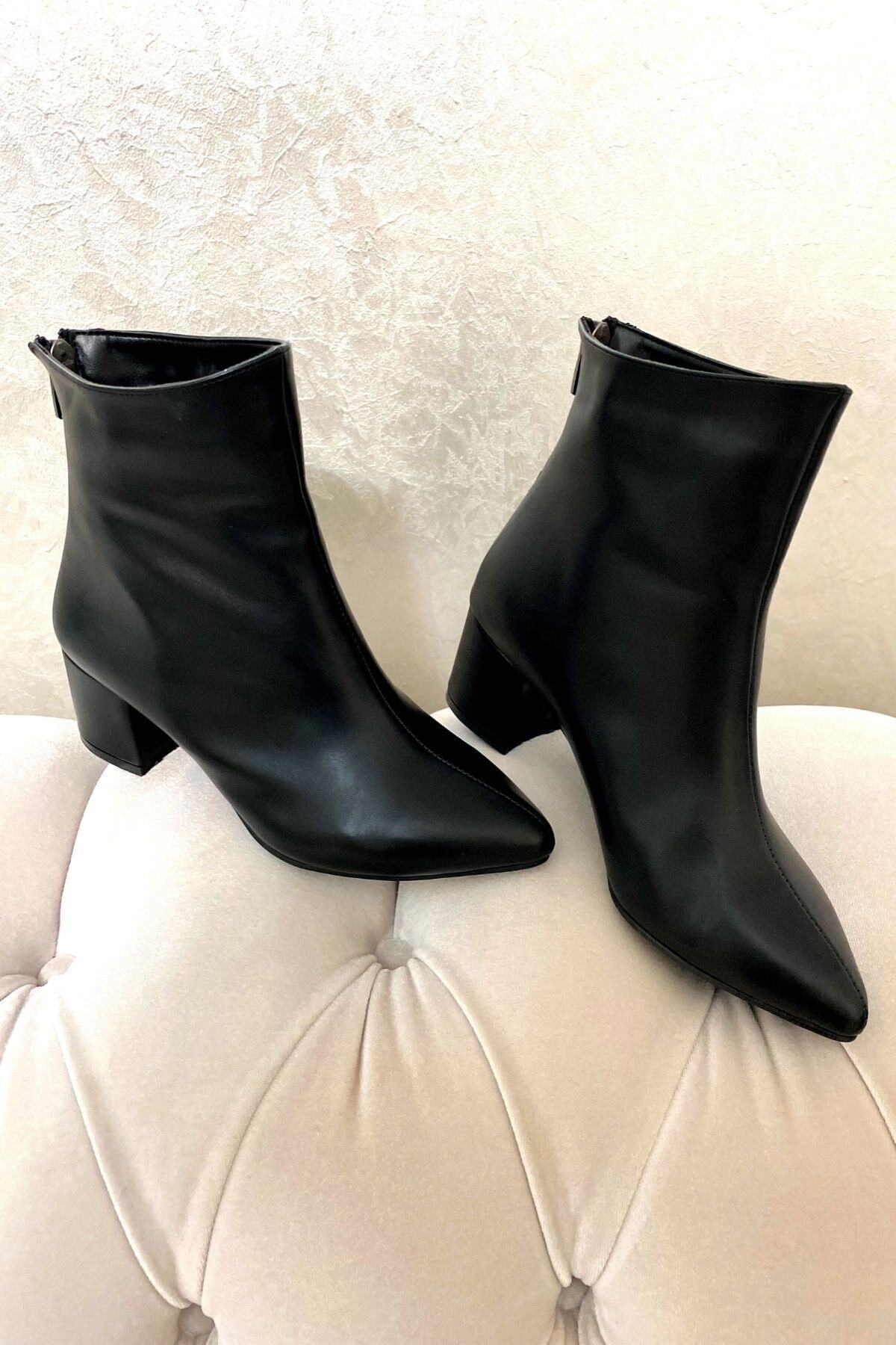 BZC AYAKKABI Kadın Siyah Rahat Kalıp Topuklu Bot Fiyatı, Yorumları ...