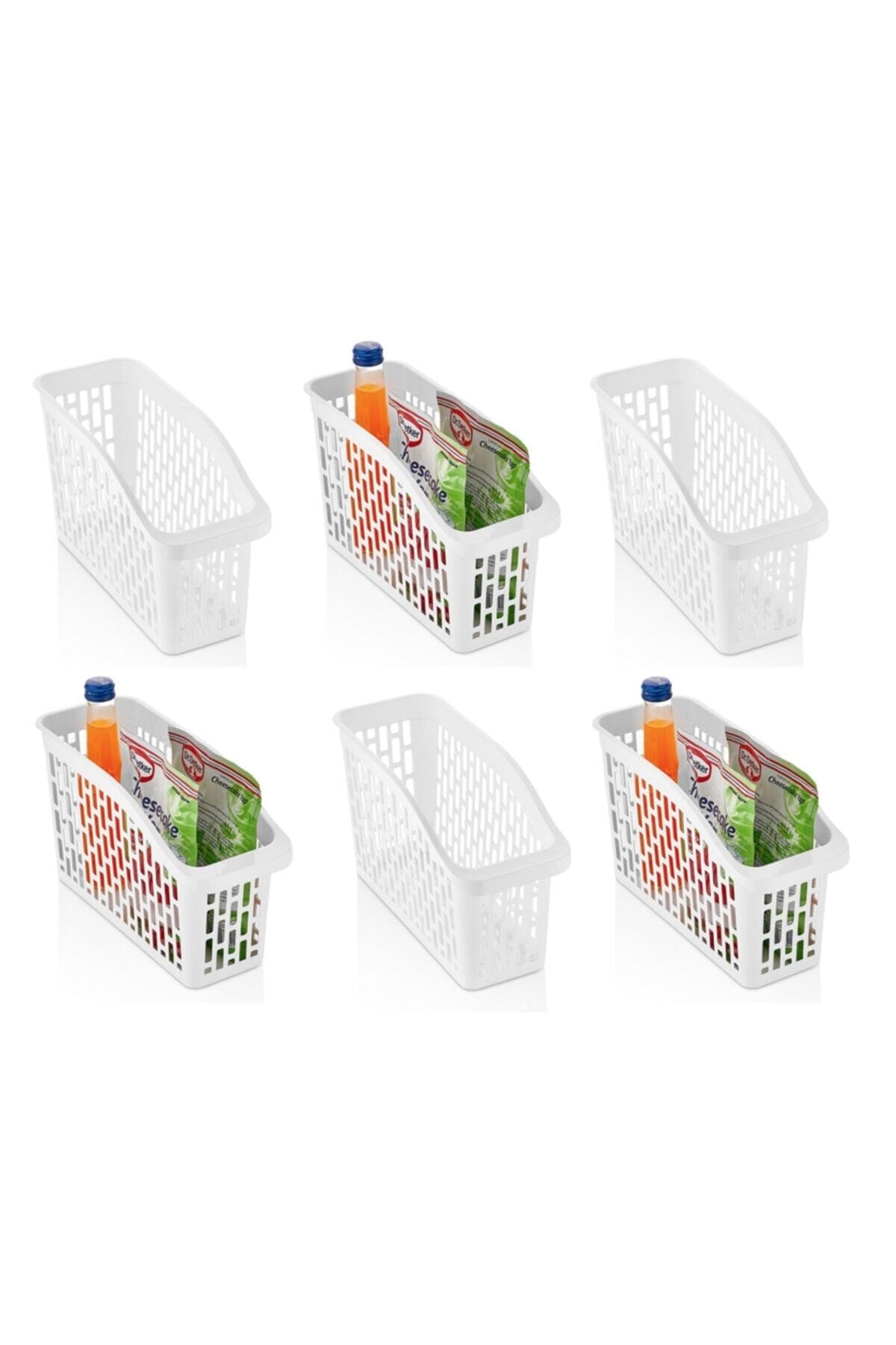 Dükkanönü 6 Adet Buzdolabı Sepeti Dolap Içi Düzenleyici Sepet Compile ...