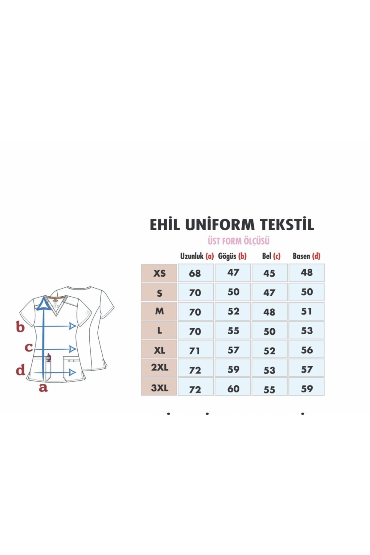 Ehil Vip Kumaş Likralı Tek Üst Doktor/ Hemşire Forması Üstmodel ...