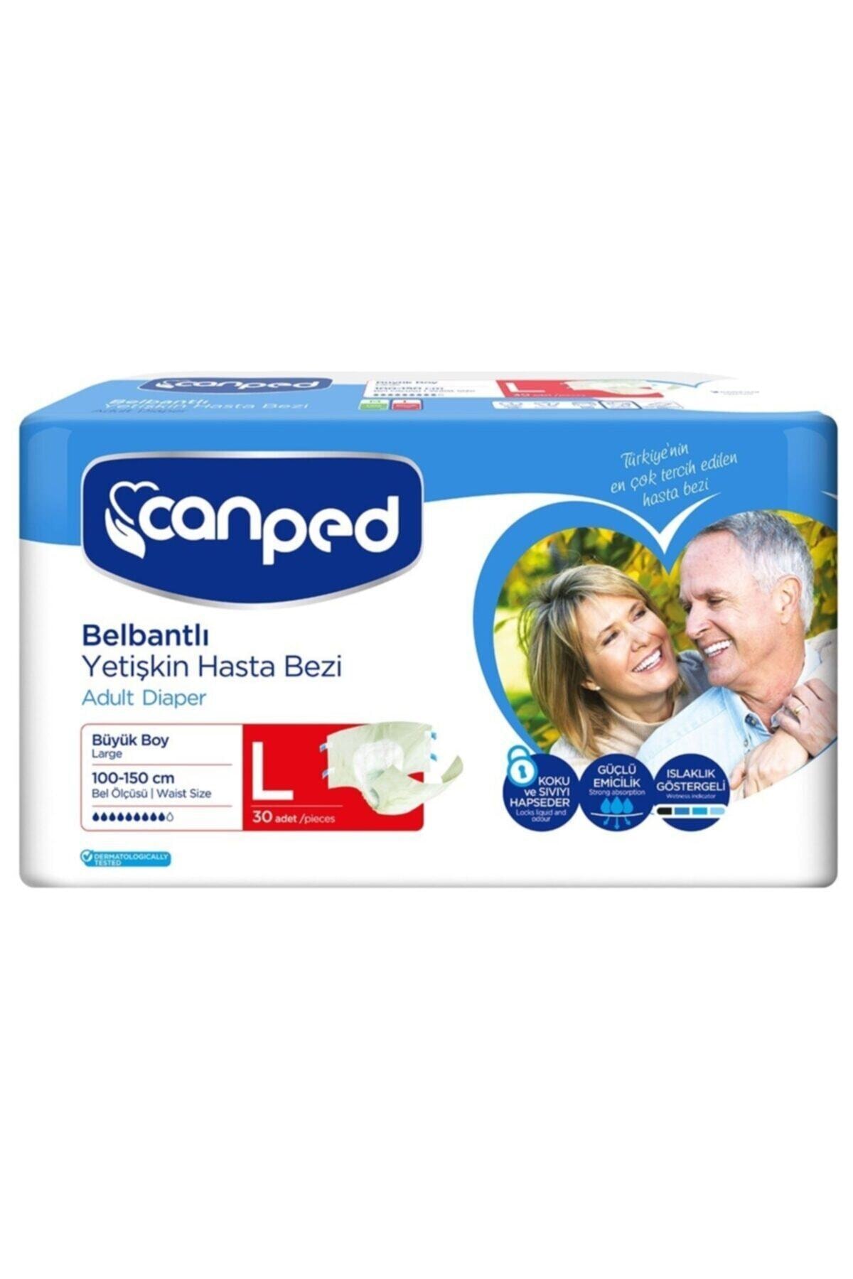 Canped Adult Diapers With Waistband Large L 1 Pack Of 30 - Trendyol
