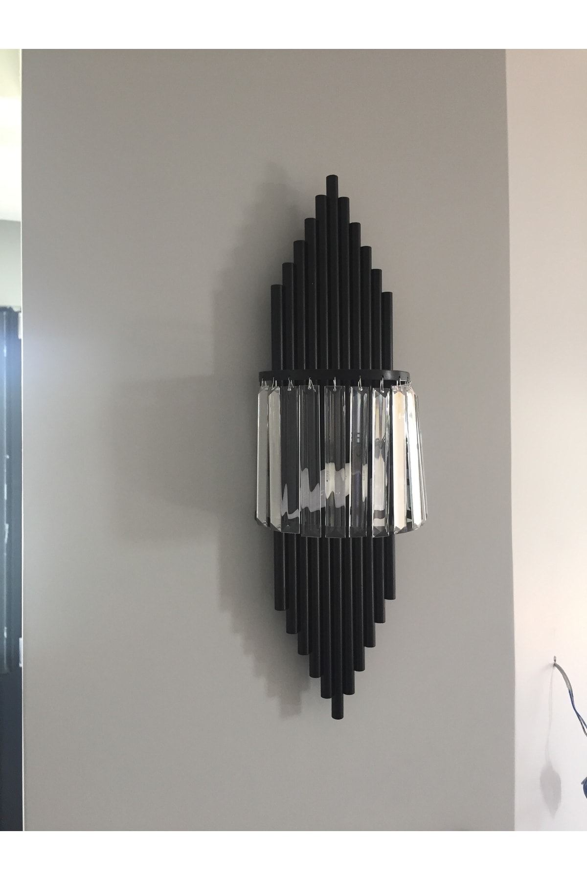 luxury modern aydınlatma Siyah Renk Aplik Duvar Lambası Salon Koridor ...