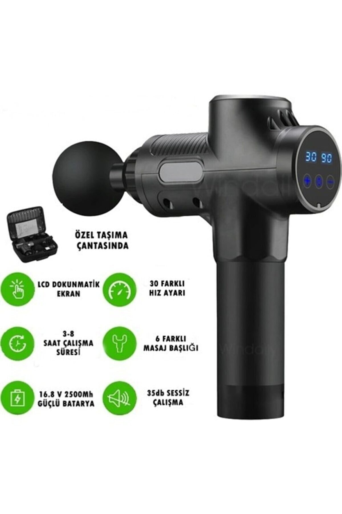 KRAFT HART Masaj Tabancası Sporcu Aleti 30 Hız Ayarlı ,16.8v Siyah Renk Fiyatı, Yorumları - Trendyol