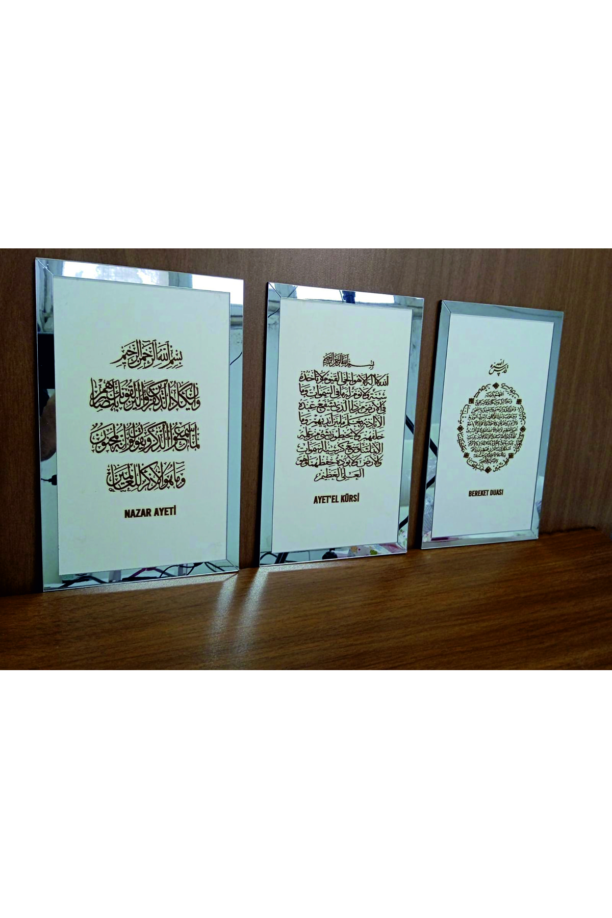 hediyesepetin 3lü Dua Seti (bereket,ayetel Kürsi, Nazar Duaları) Beyaz ...