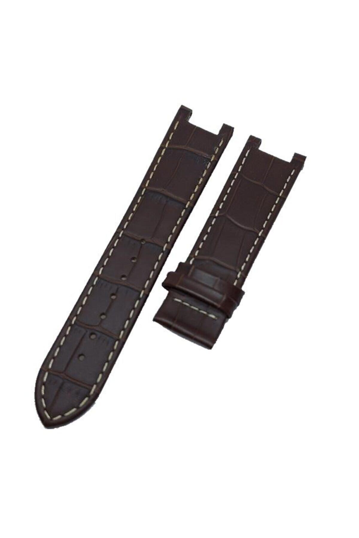 SAATKORDONCUSU Guess Collection Uyumlu Kahverenk Deri Saat Kordonu ...