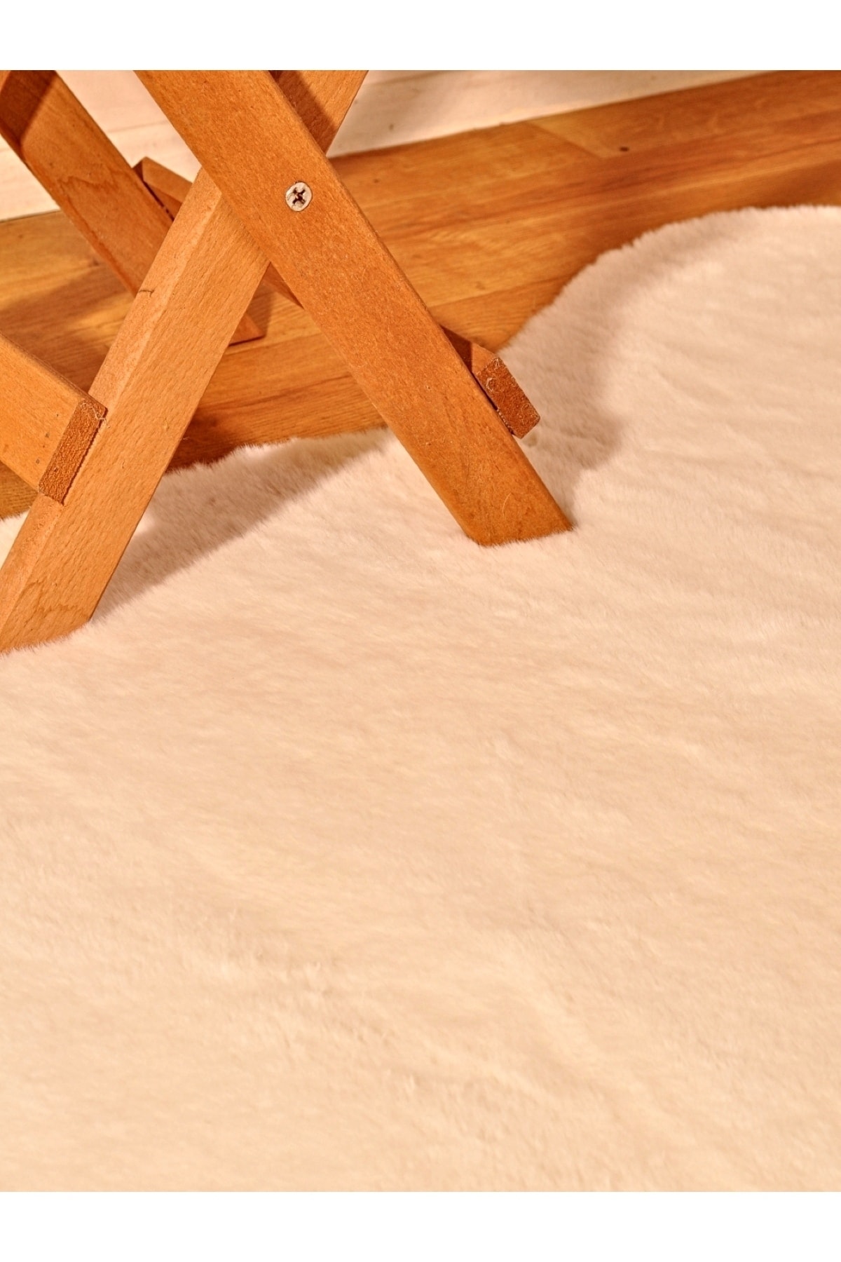 Tappeto Rex Tavşanı Dekoratif Çift Kafa Peluş Post Krem tüy Yüksekliği ...