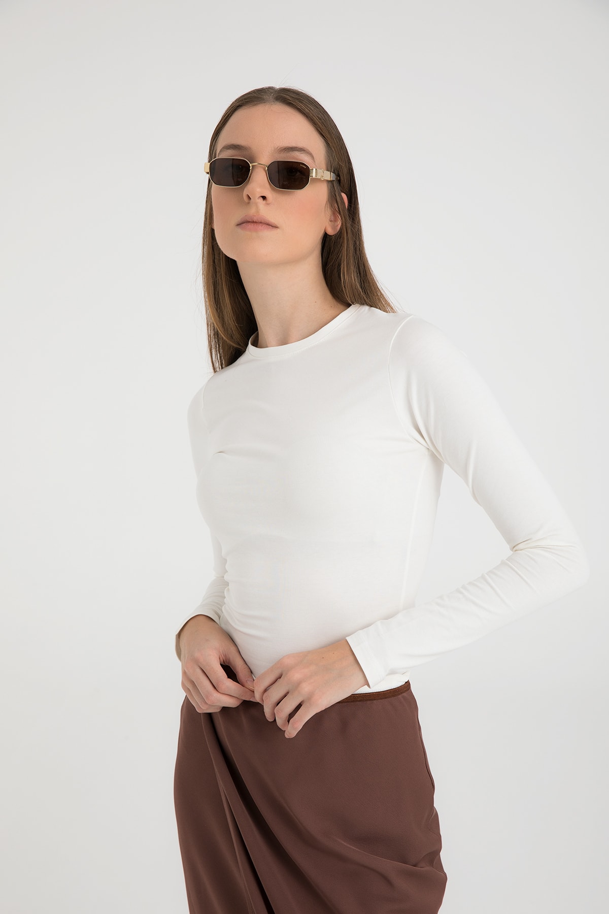 SHEISMONO Cotton Yuvarlak Yaka Bluz Ekru Fiyatı, Yorumları - Trendyol
