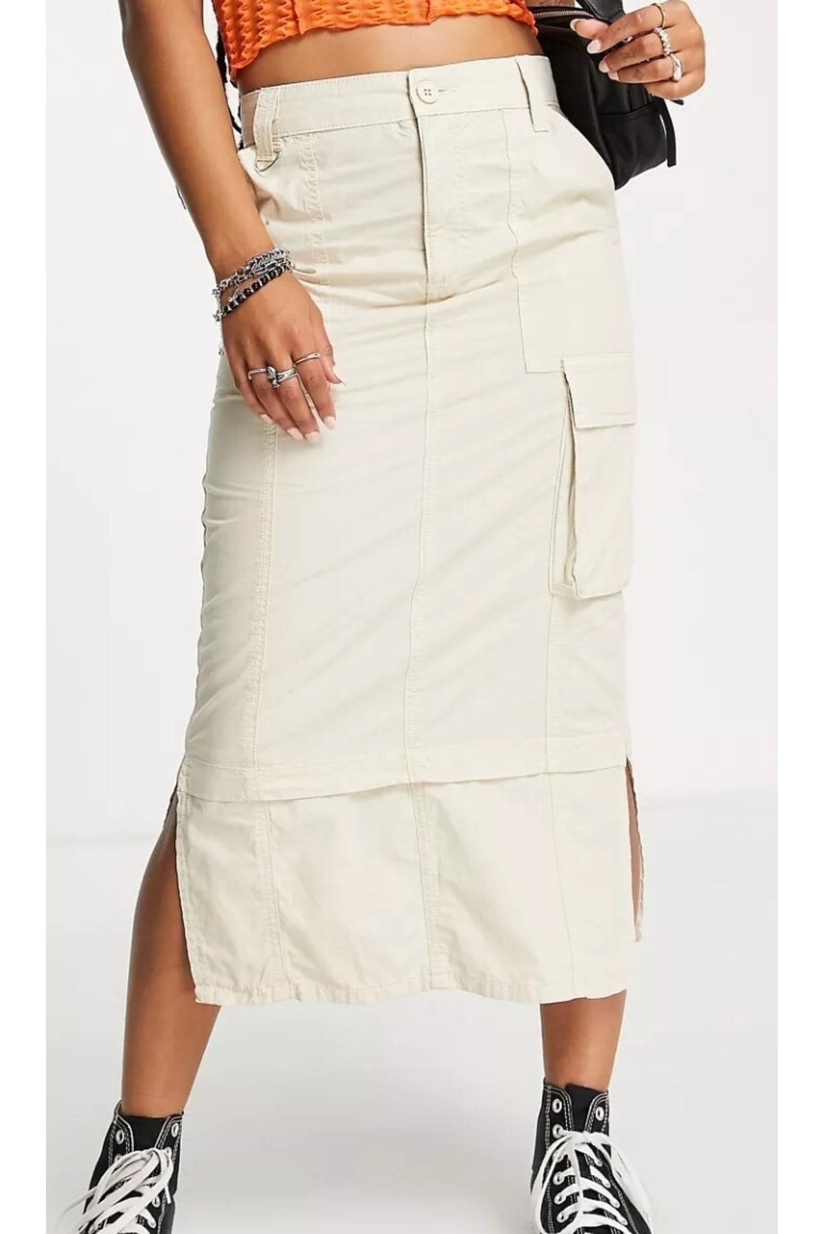 september island Krem Y2k Kargo Uzun Maksi Etek Fiyatı, Yorumları - Trendyol