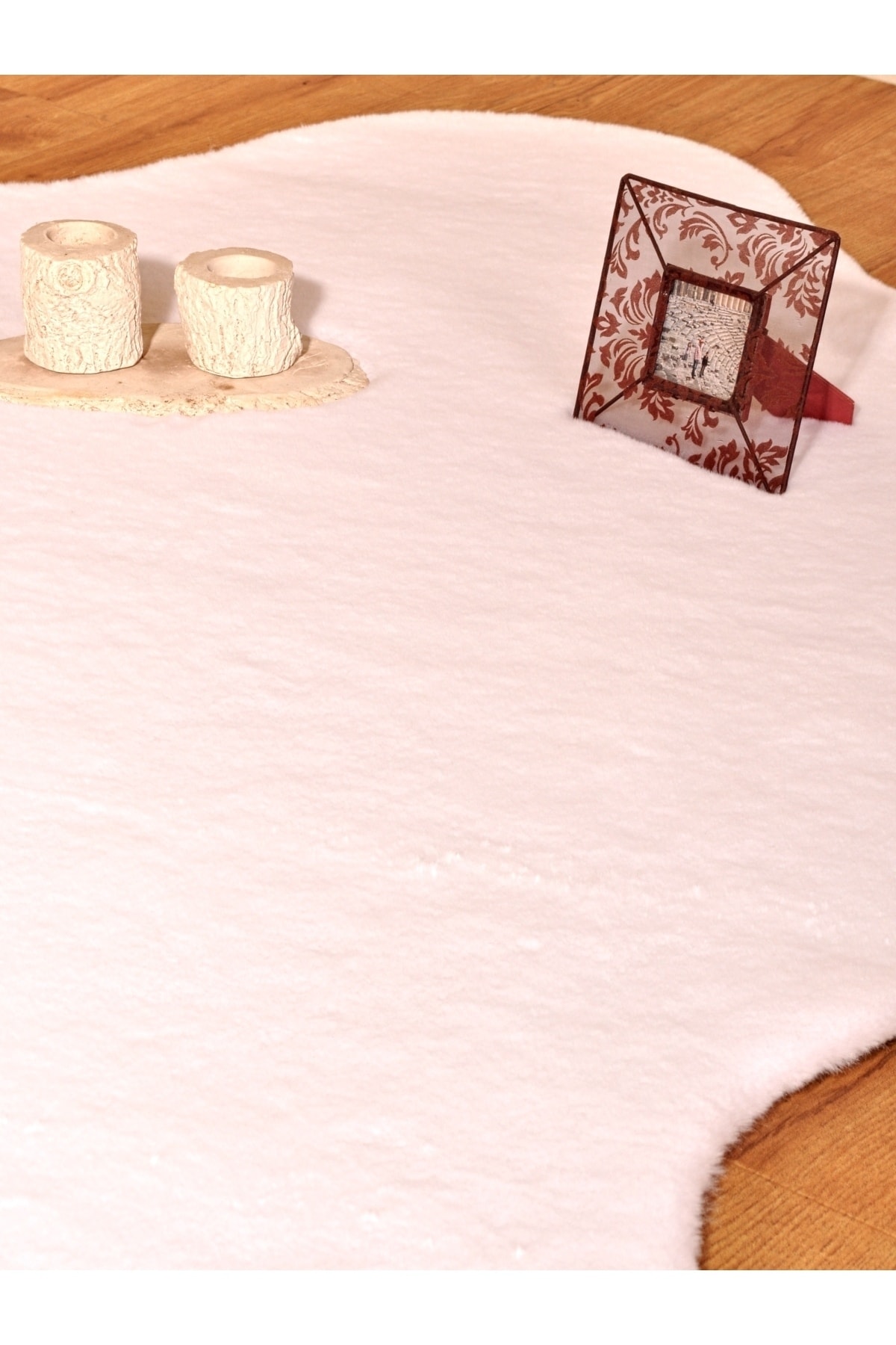 Tappeto Rex Tavşanı Dekoratif Çift Kafa Peluş Post Beyaz tüy Yüksekliği ...