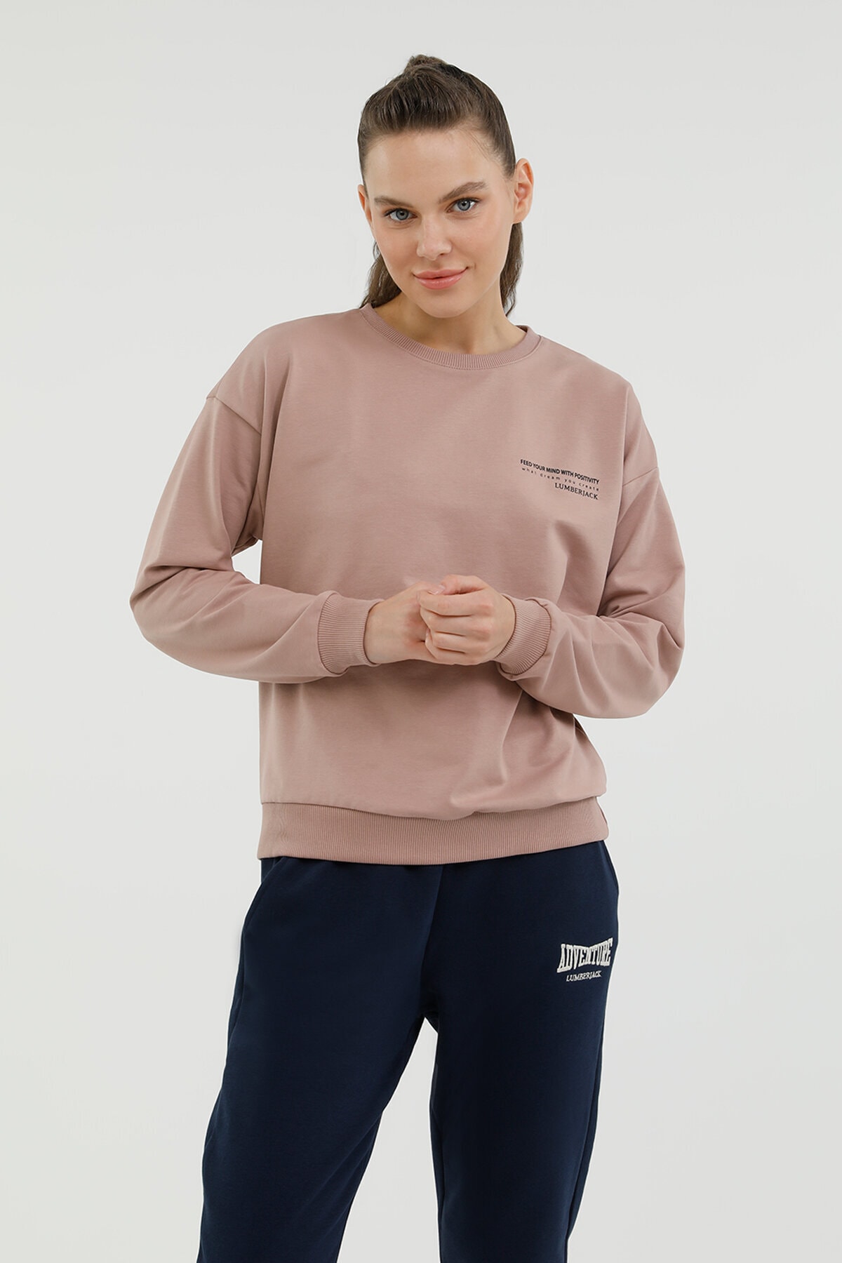 Lumberjack W-anna C Neck Slogan Swea Kum Rengi Kadın Sweatshirt Fiyatı, Yorumları - Trendyol