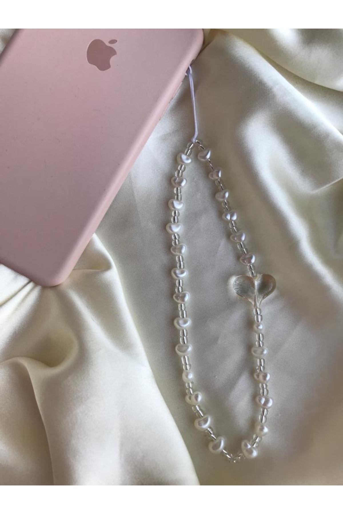 PEONY - peonyofficiall Gümüş Şeffaf Kalp Figürlü Ve Incili Telefon ...