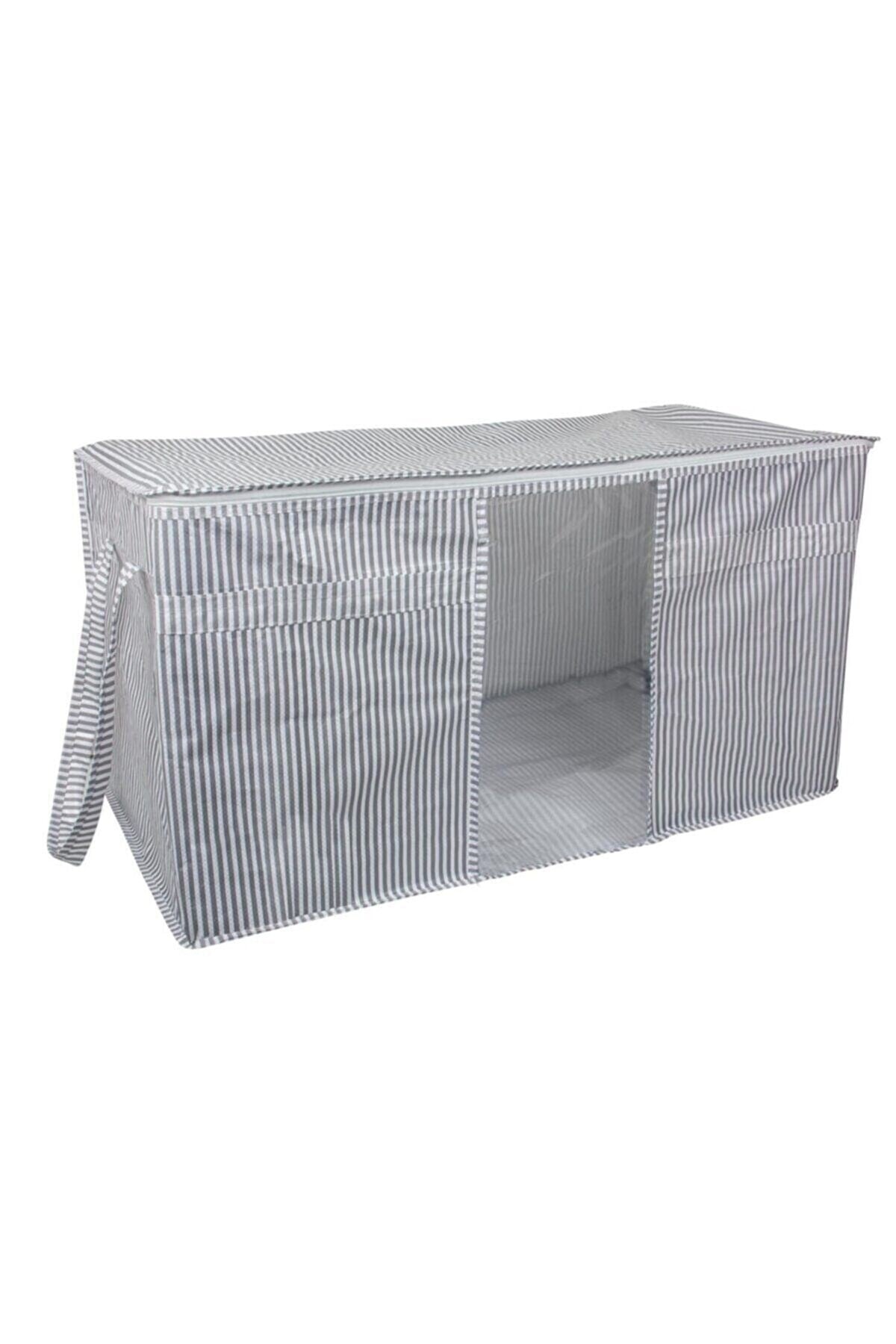 GÜÇLÜ PAZAR 3 Adet Gri Pencereli Yastık Yorgan Hurcu Çamaşır Saklama ...