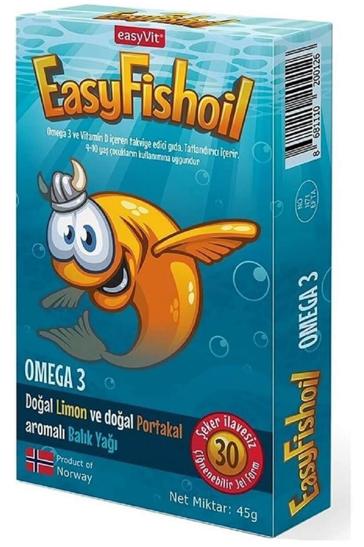 Easy Fishoil Easy Fish Tablet Portakal 30'lu Fiyatı, Yorumları - Trendyol