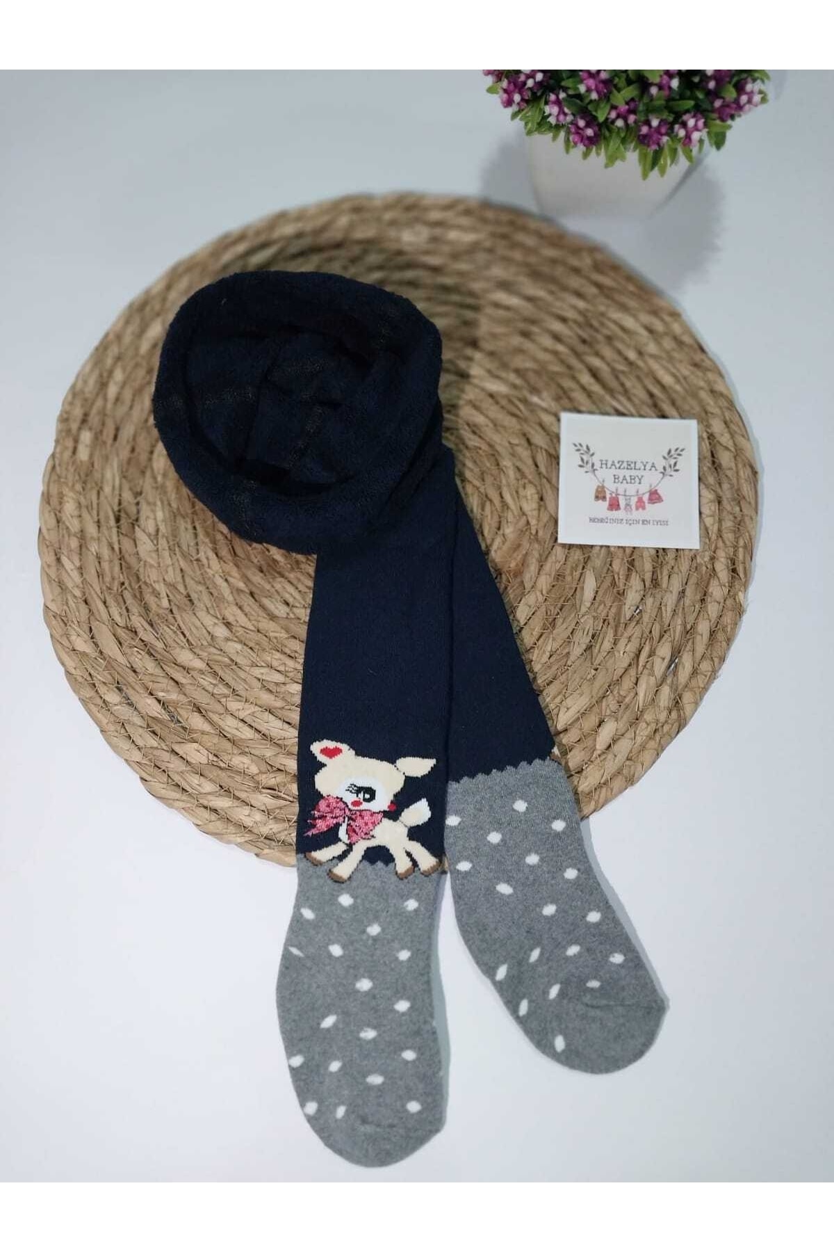 HAZELYA BABY Kız 0-6 Yaş Arası 1 Adet Kalın Havlu Termal Külotlu Çorap ...