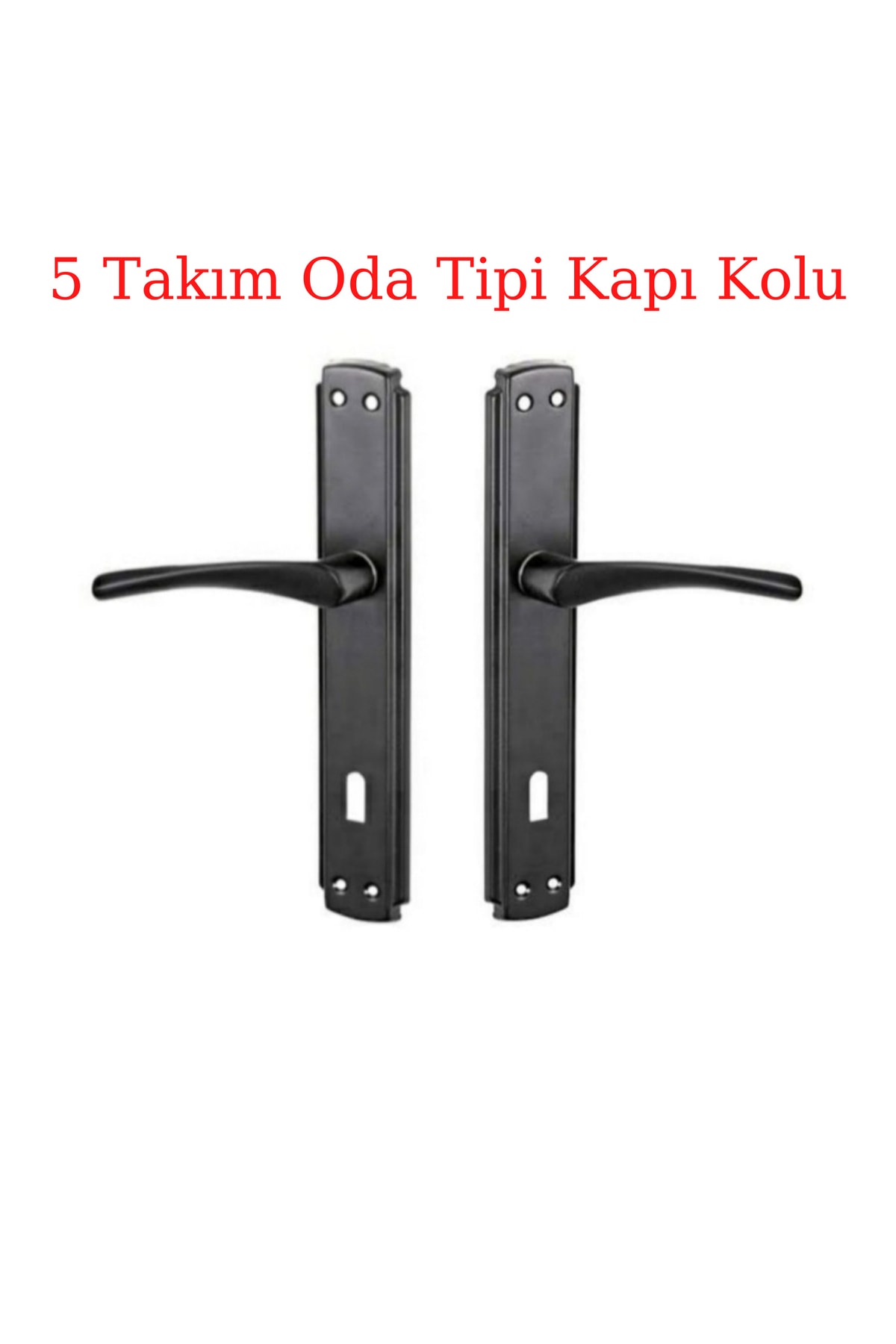 ARON (7 Takım) Aynalı Kapı Kolu ***3 + 1*** Daire Seti Brawo Mat Siyah ...
