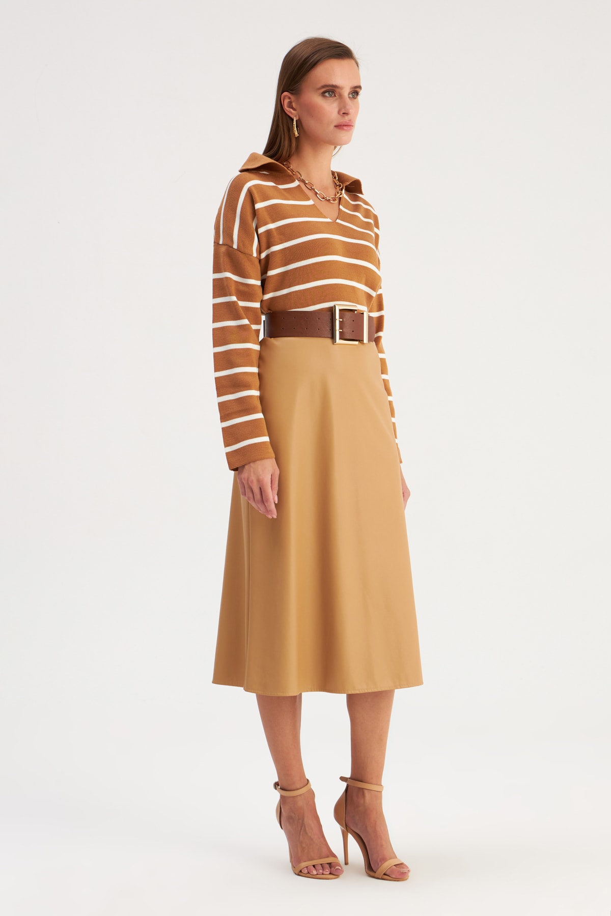 Sateen Salaş Deri Etek - Bej Fiyatı, Yorumları - Trendyol