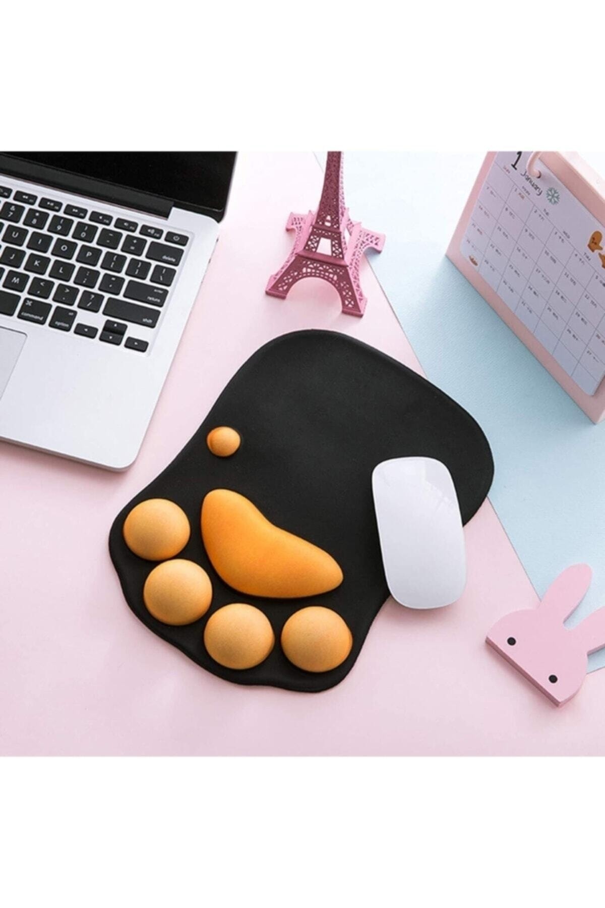 STARCOM Siyah Yumuşak Kedi Patisi Mouse Pad Bilek Dinlenme Destek ...