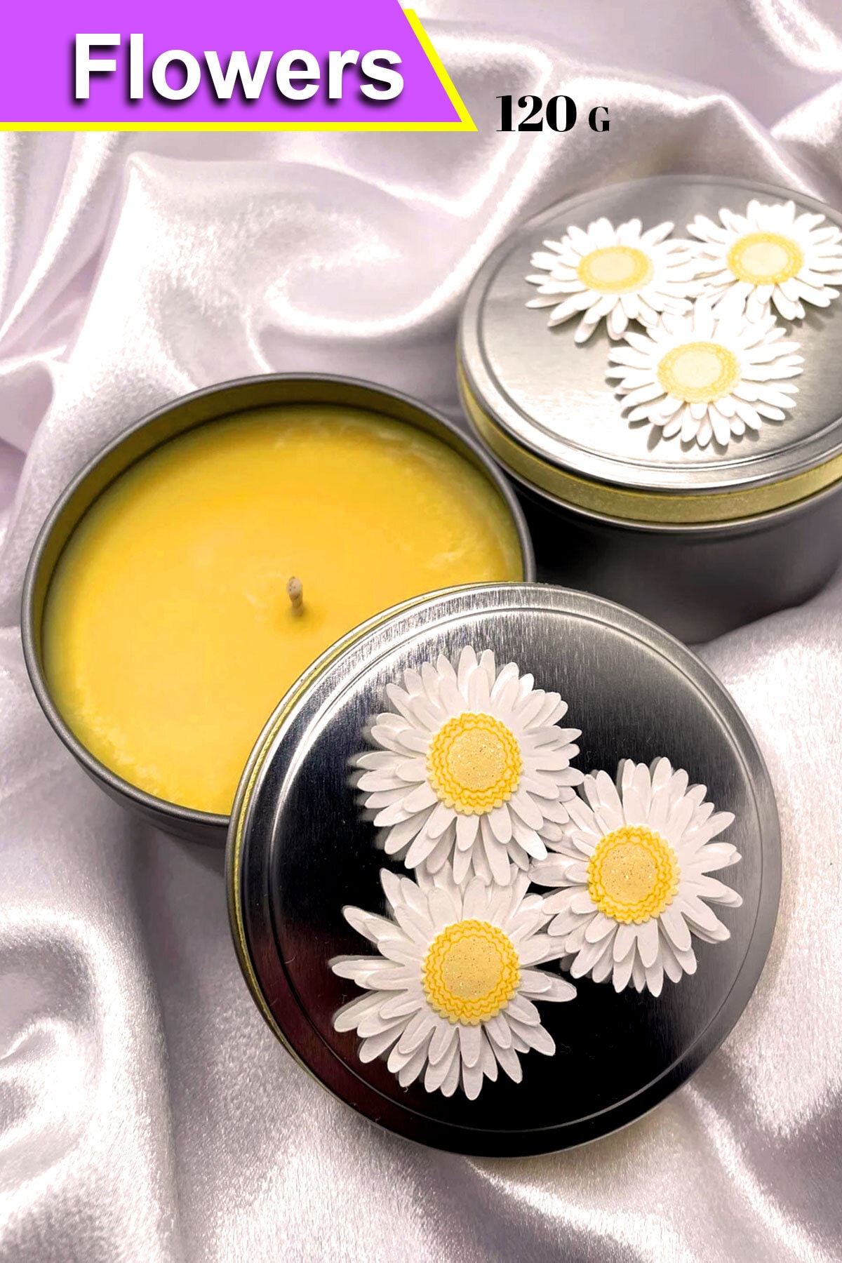 FANTASTİK SANAT ATÖLYESİ Dekoratif Hediyelik Flowers Meditasyon Mumu ...