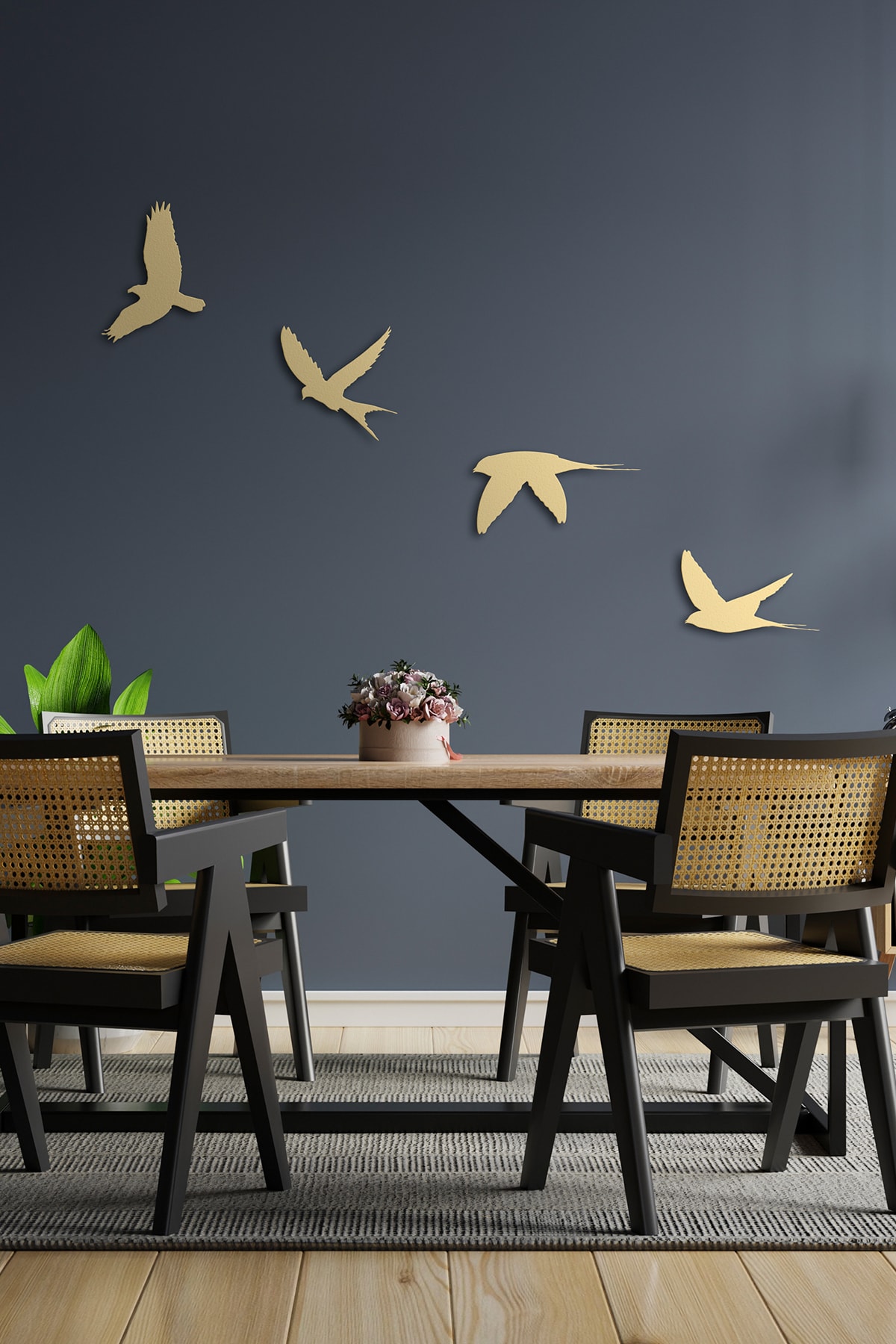 Morimora Flying Birds Metal Duvar Tablosu - 4'lü - Gold Fiyatı ...