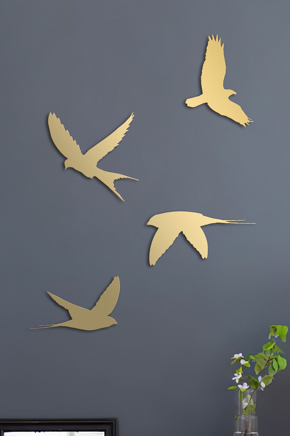 Morimora Flying Birds Metal Duvar Tablosu - 4'lü - GoldFiyatı ...