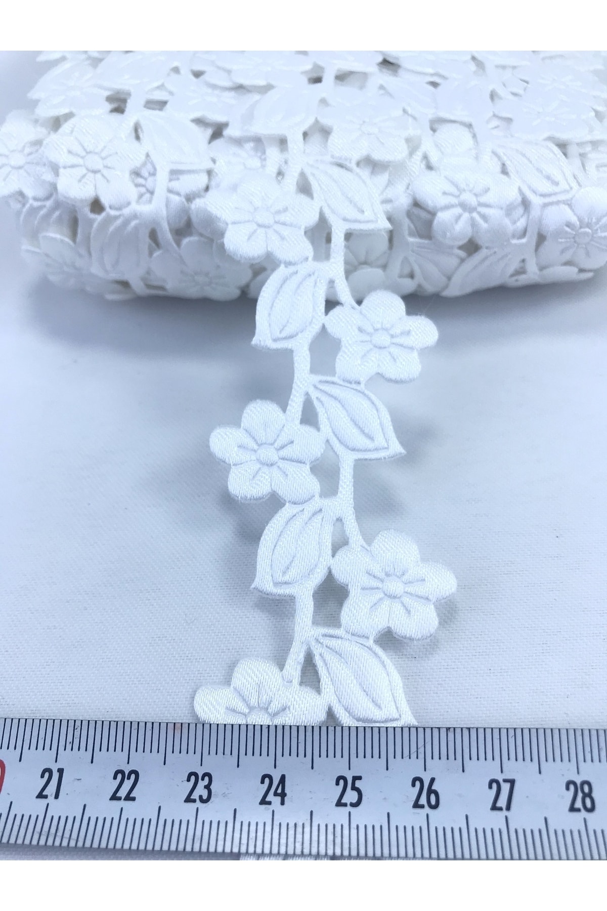 Bontex Paketleme Süsleme Kenar Süsü Için 5 Metre Beyaz Saten Yaprak ...