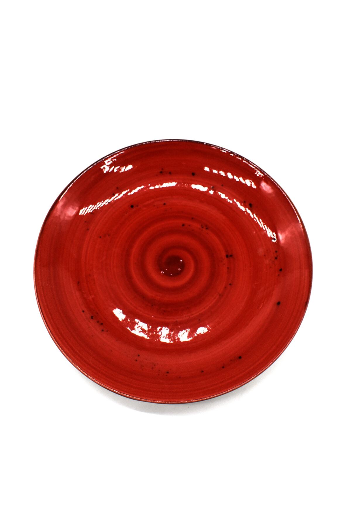 Tulü Porselen Tulu Denız Düz Tabak 25 Cm Reactive 36 Kırmızı 6 Parça ...