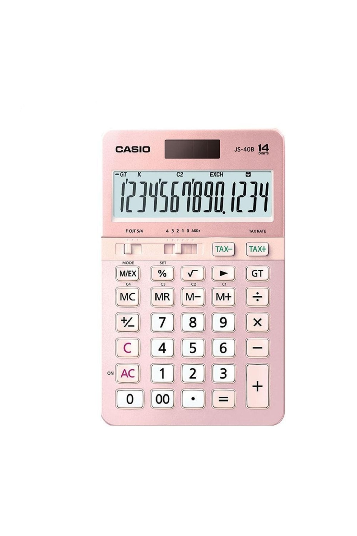 Casio Js-40b-pk Pembe Profesyonel 14 Hane Masa Üstü Hesap Makinesi ...
