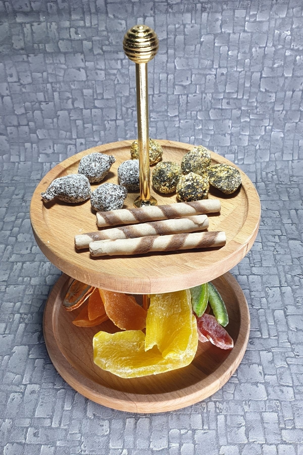 kozawoodart Ahşap Katlı Kurabiyelik Oval Kz1012 - Fiyatı, Yorumları