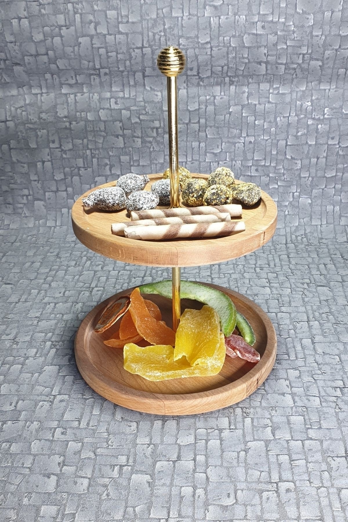 kozawoodart Ahşap Katlı Kurabiyelik Oval Kz1012 - Fiyatı, Yorumları