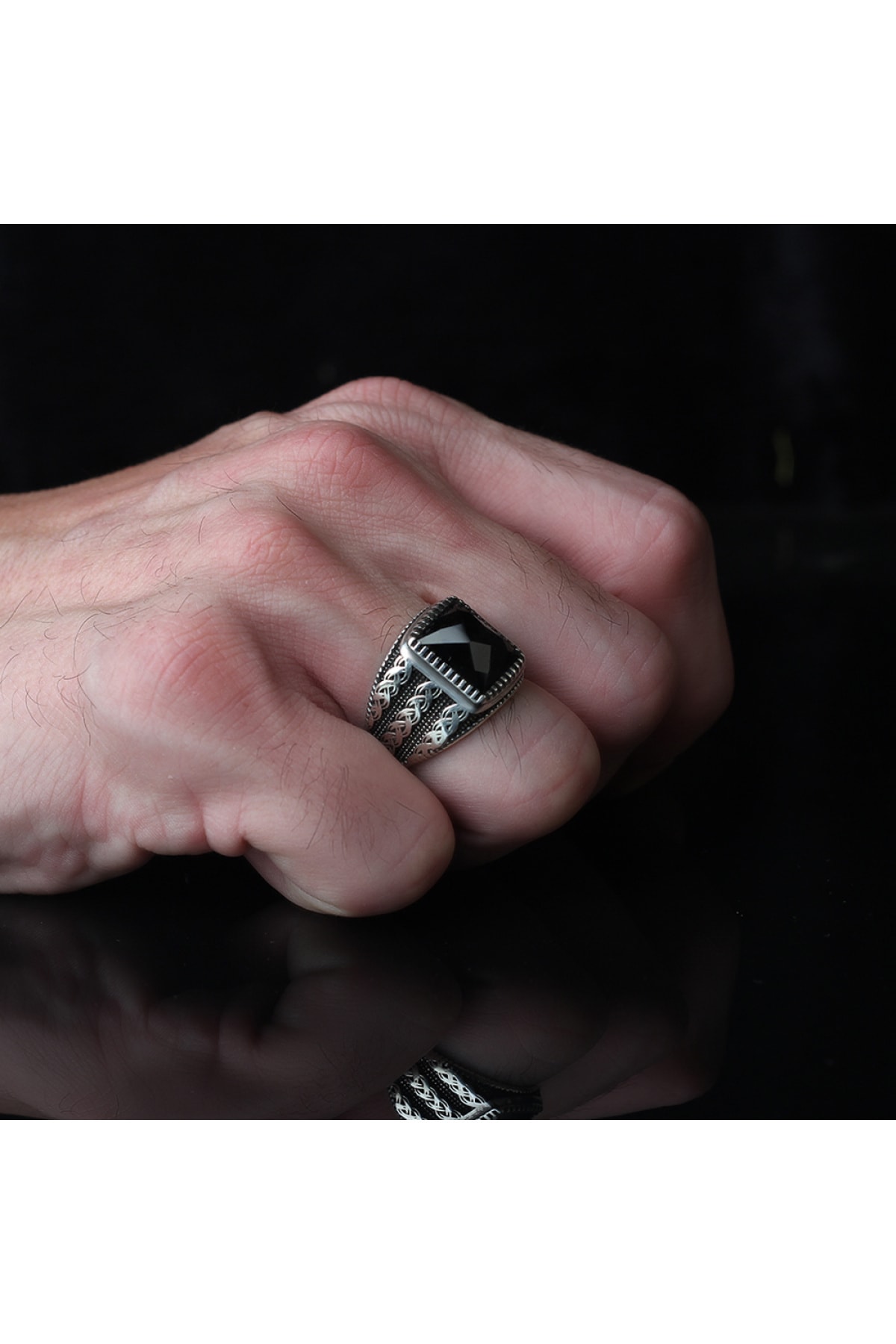 BayVog Zirkon Taşlı 925 Ayar Erkek Gümüş Yüzük - Fiyatı, Yorumları