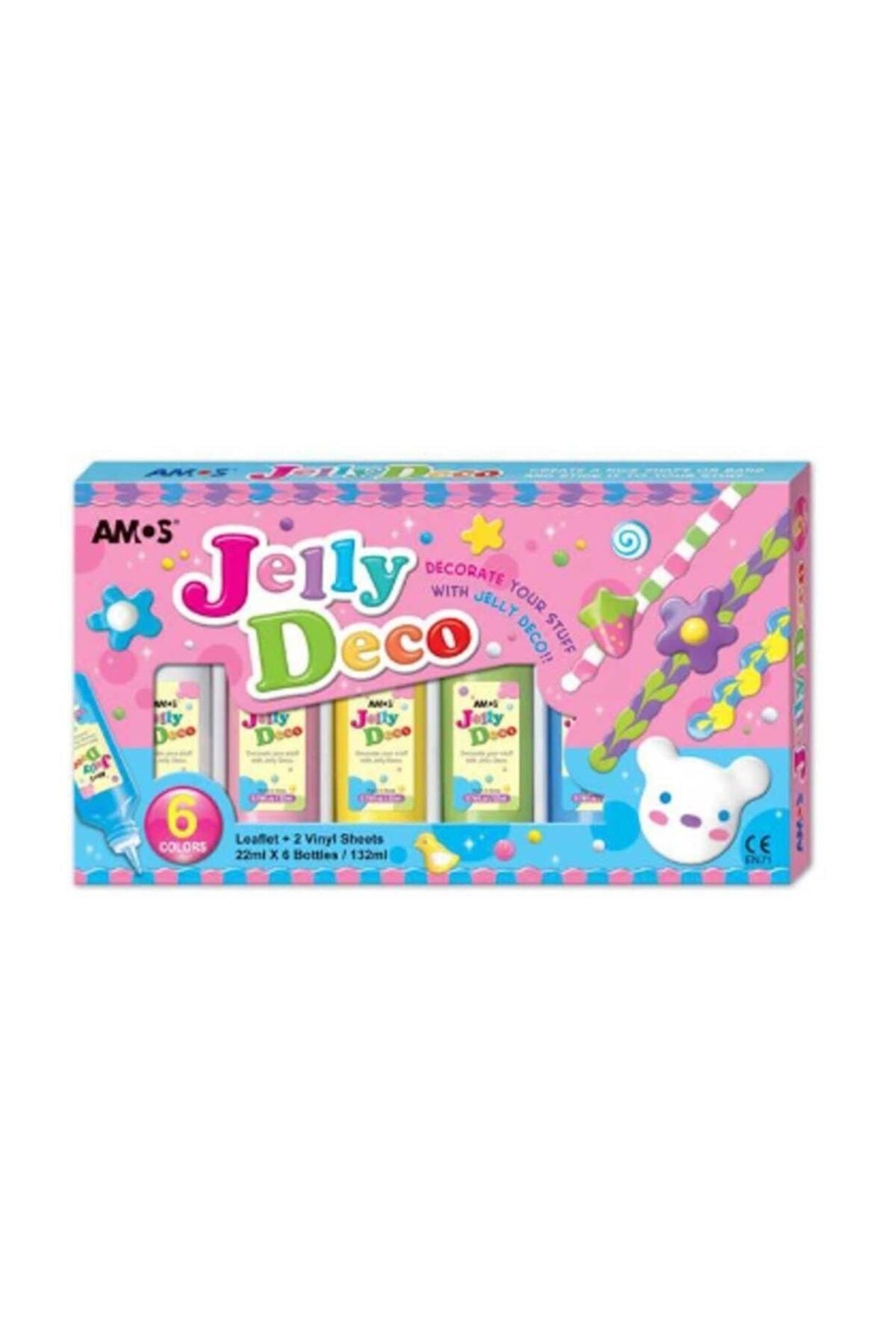 Amos Jelly Deco Jel Süsleme Boyası 6 Renk x 22 ml - Fiyatı, Yorumları