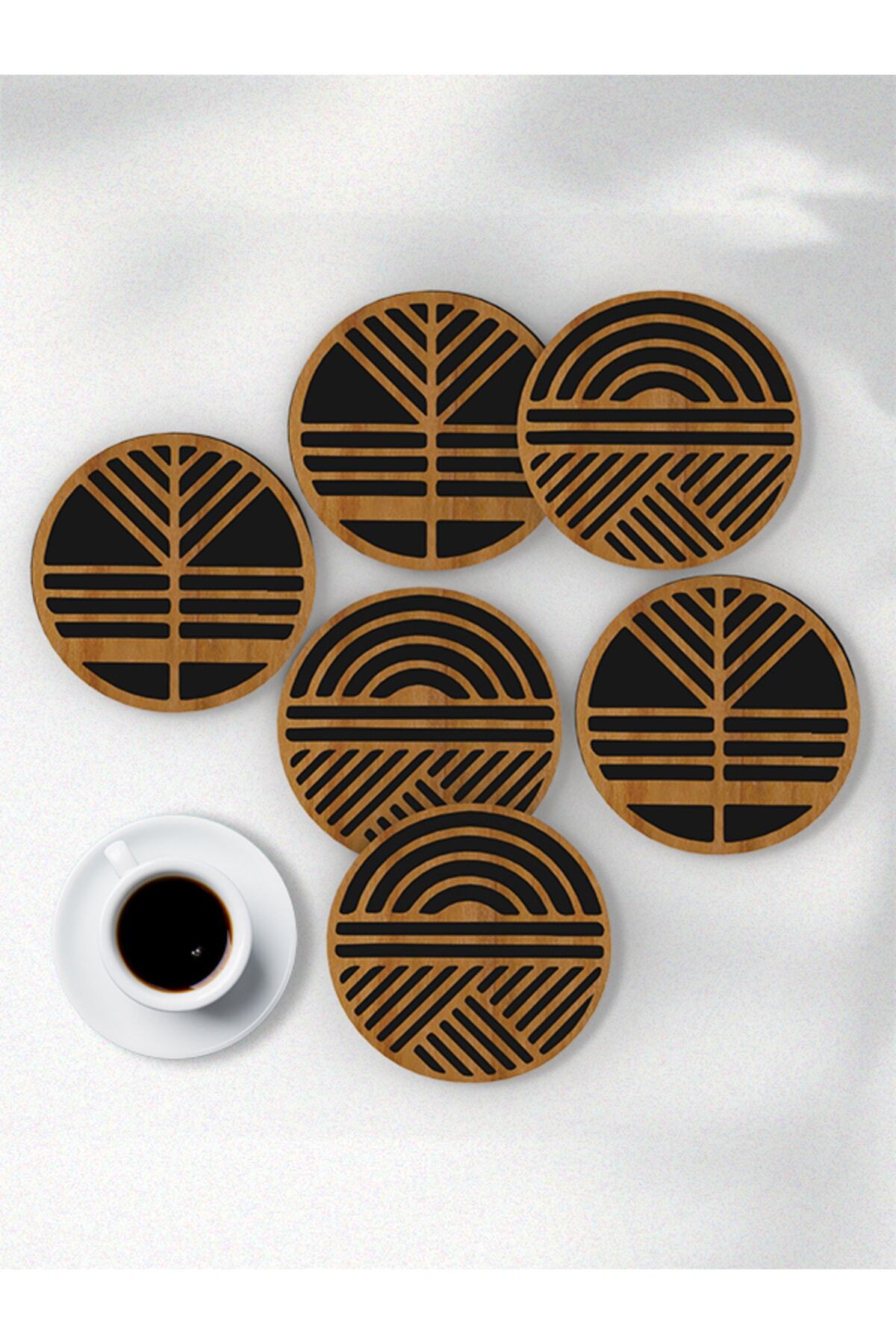 KARO DESIGN Bar-18 Ahşap 6'lı Bardak Altlığı Fiyatı, Yorumları - Trendyol