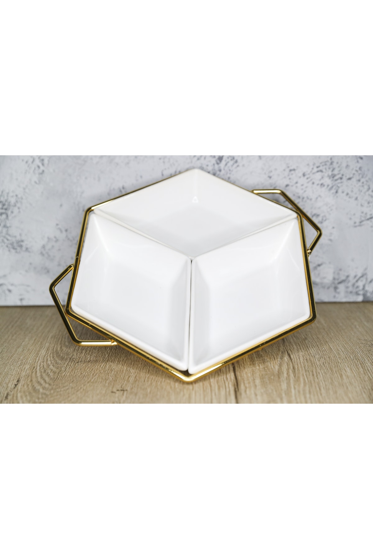 Leila 3'lü Gold Standlı Beyaz Kahvaltılık Çerezlik Sunumluk Fiyatı ...