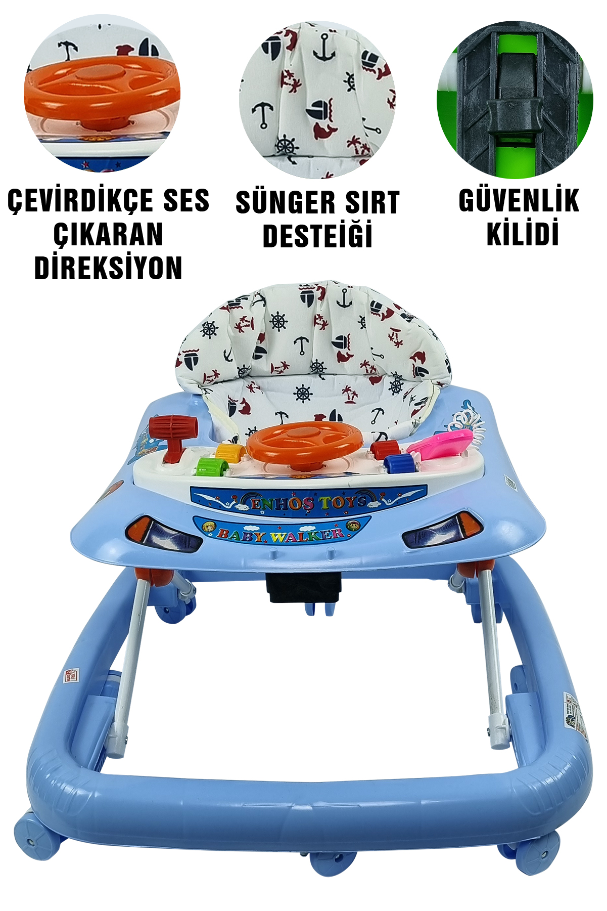 ESY LİNE Bebek Yürüteci 3 Kademeli Ve Direksiyonlu - Fiyatı, Yorumları