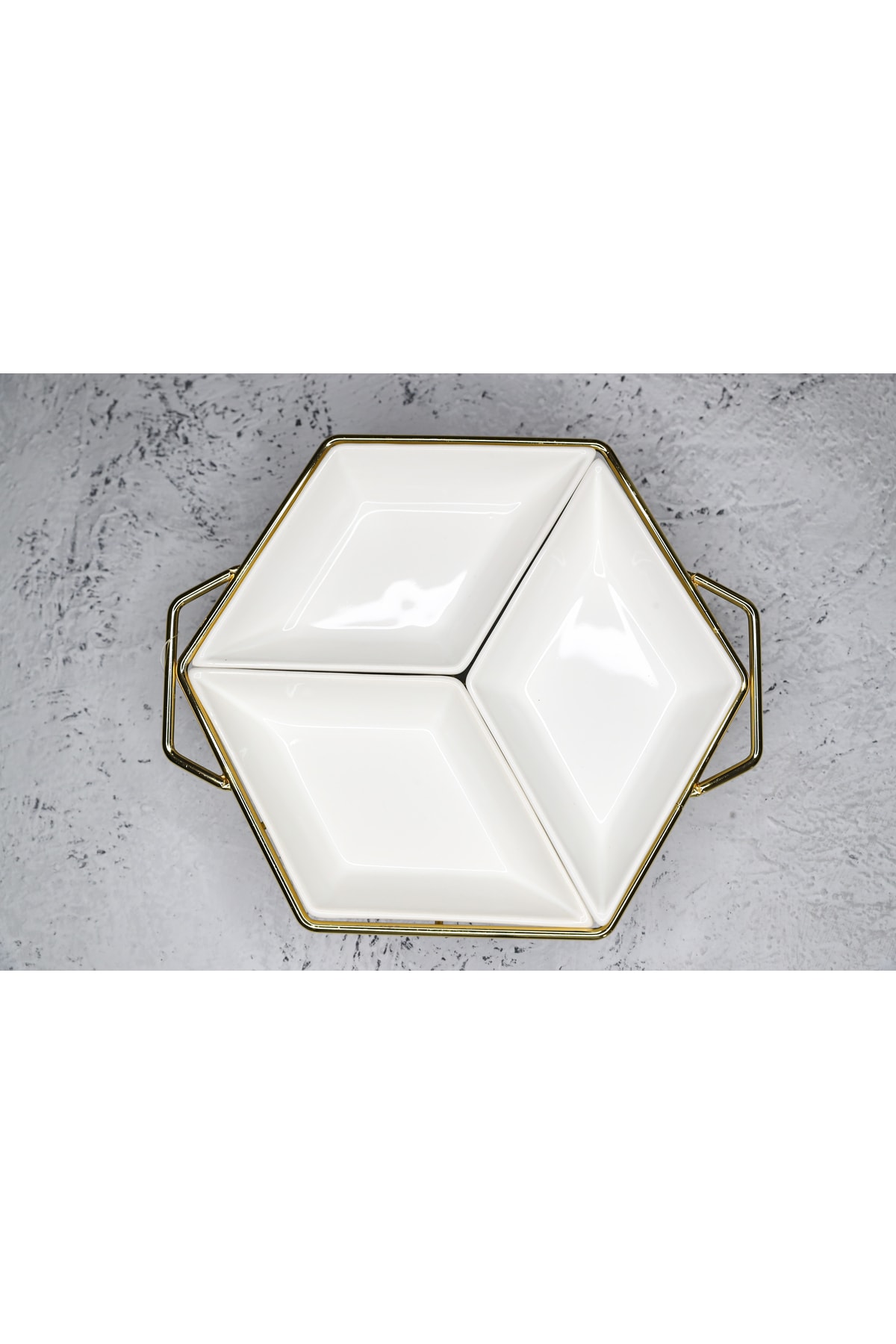 Leila 3'lü Gold Standlı Beyaz Kahvaltılık Çerezlik Sunumluk Fiyatı ...