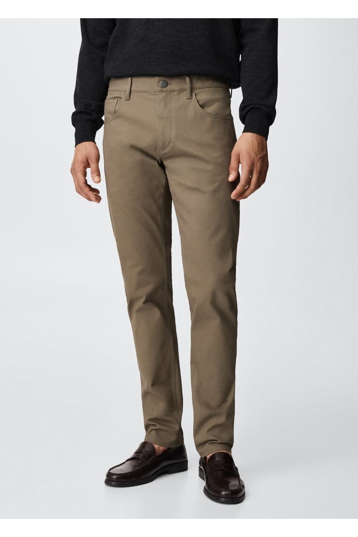 MANGO Man Dar Kesim Denim Görünümlü Serj Pantolon Fiyatı, Yorumları ...