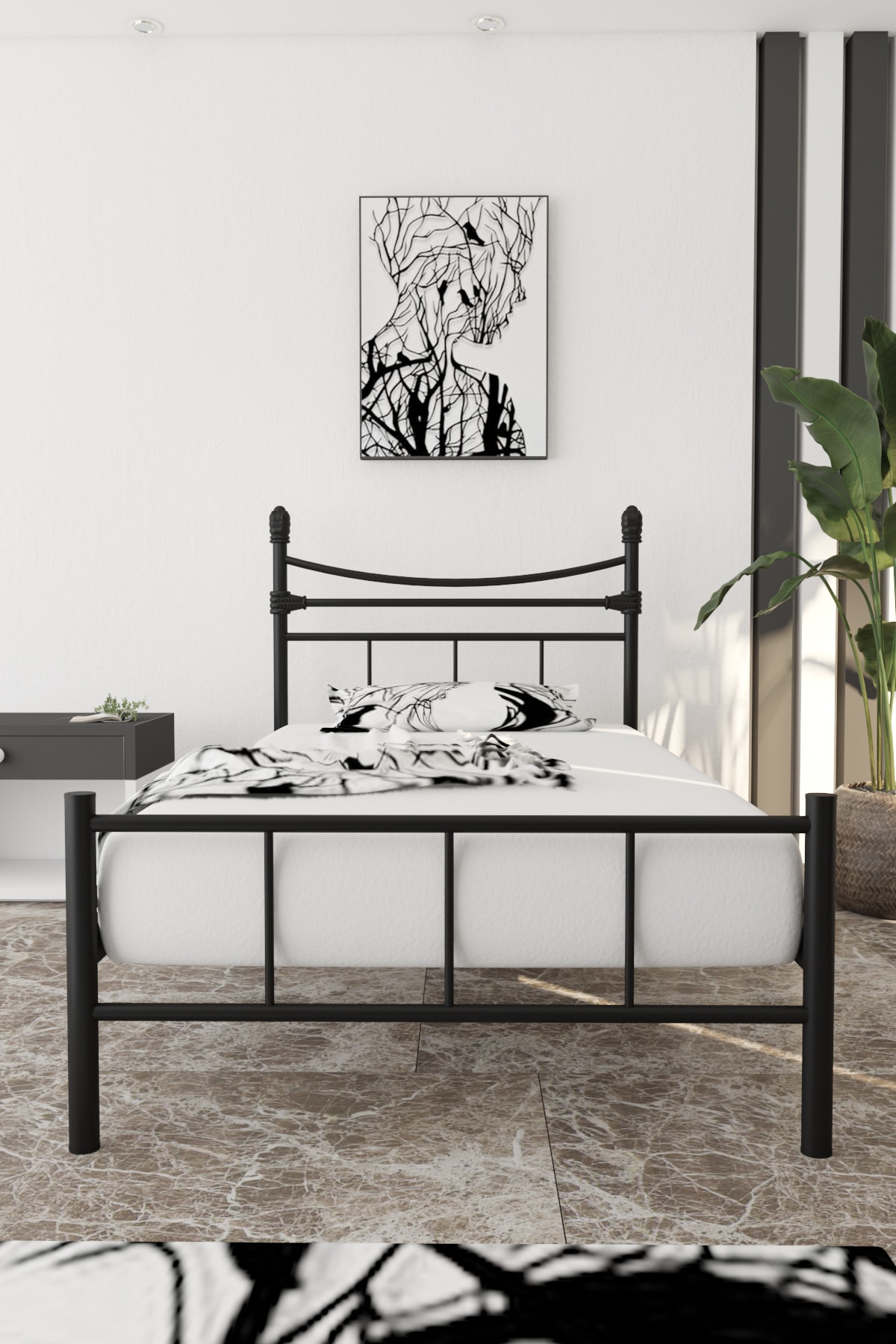 FANO Liberty Ferforje Metal Karyola Tek Kişilik Siyah Fiyatı, Yorumları ...