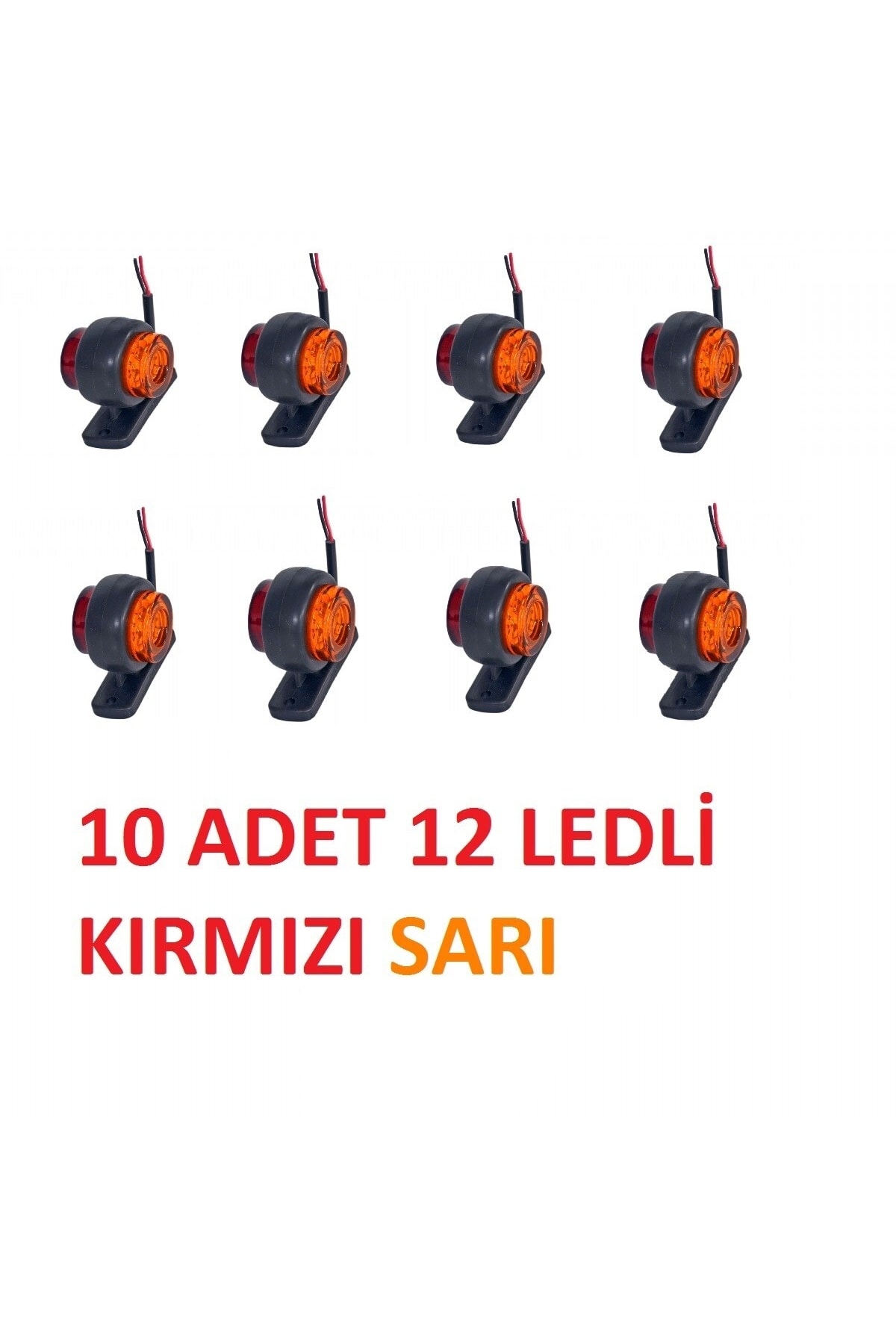 GPR AUTO PARTS Mini Takoz Lamba 12 Ledli Kırmızı Sarı 10 Adet Yüksek Işık Fiyatı, Yorumları ...