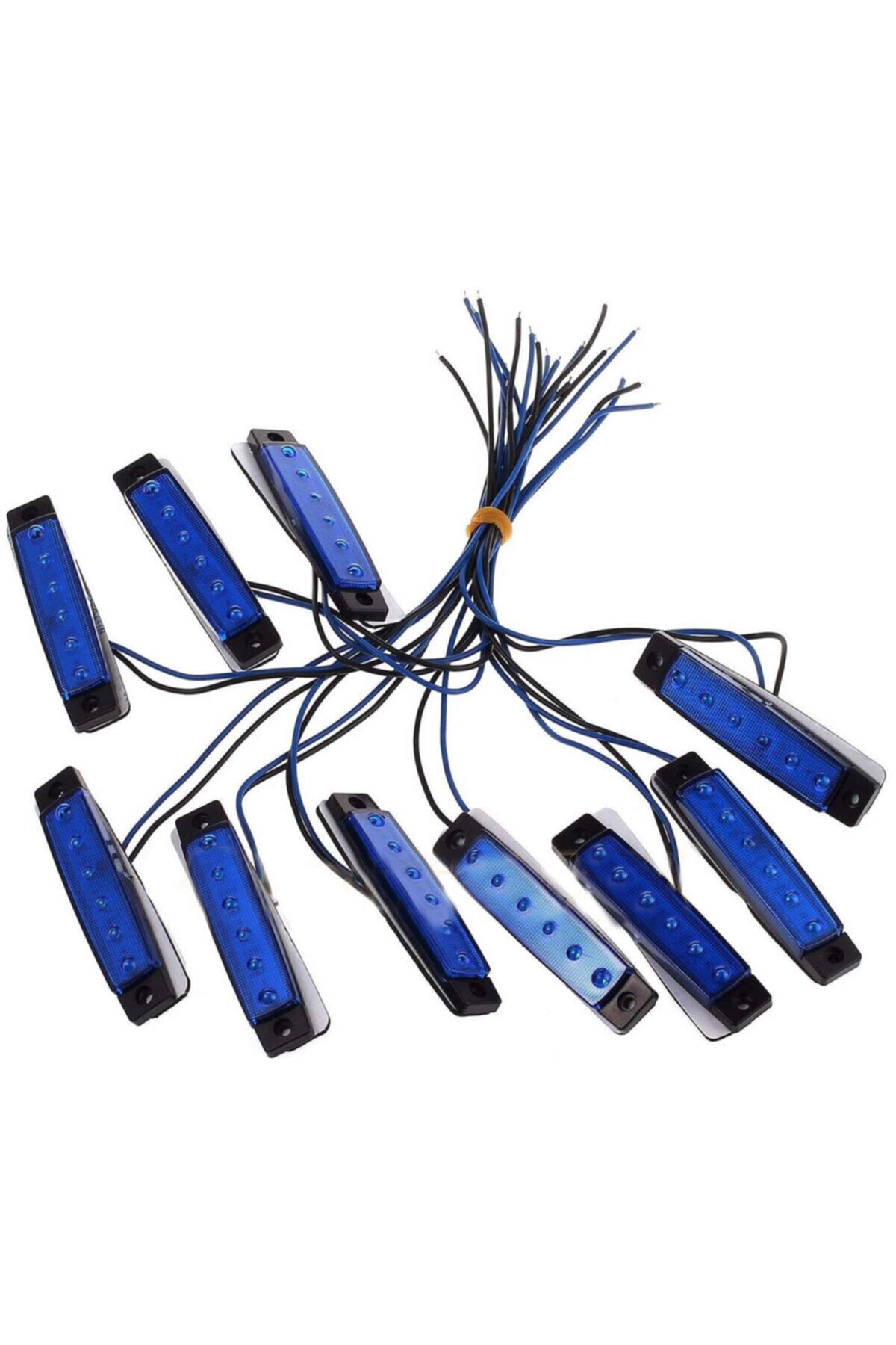 Emr Dorse Parmak Lamba 12 -24 Volt 6 Ledli Mavi Renk 10 Adet Parmak Led ...