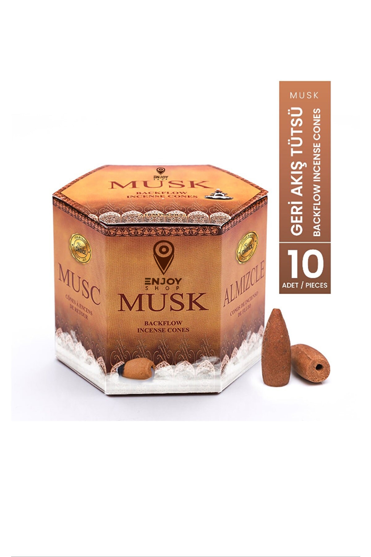 ENJOY SHOP Musk / Misk Geri Akışlı Tütsü Konikleri 10 Adet Backflow 10 ...